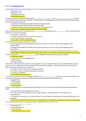 Professional Education Set B - (LET) LICENSE EXAMINATION FOR TEACHERS ...