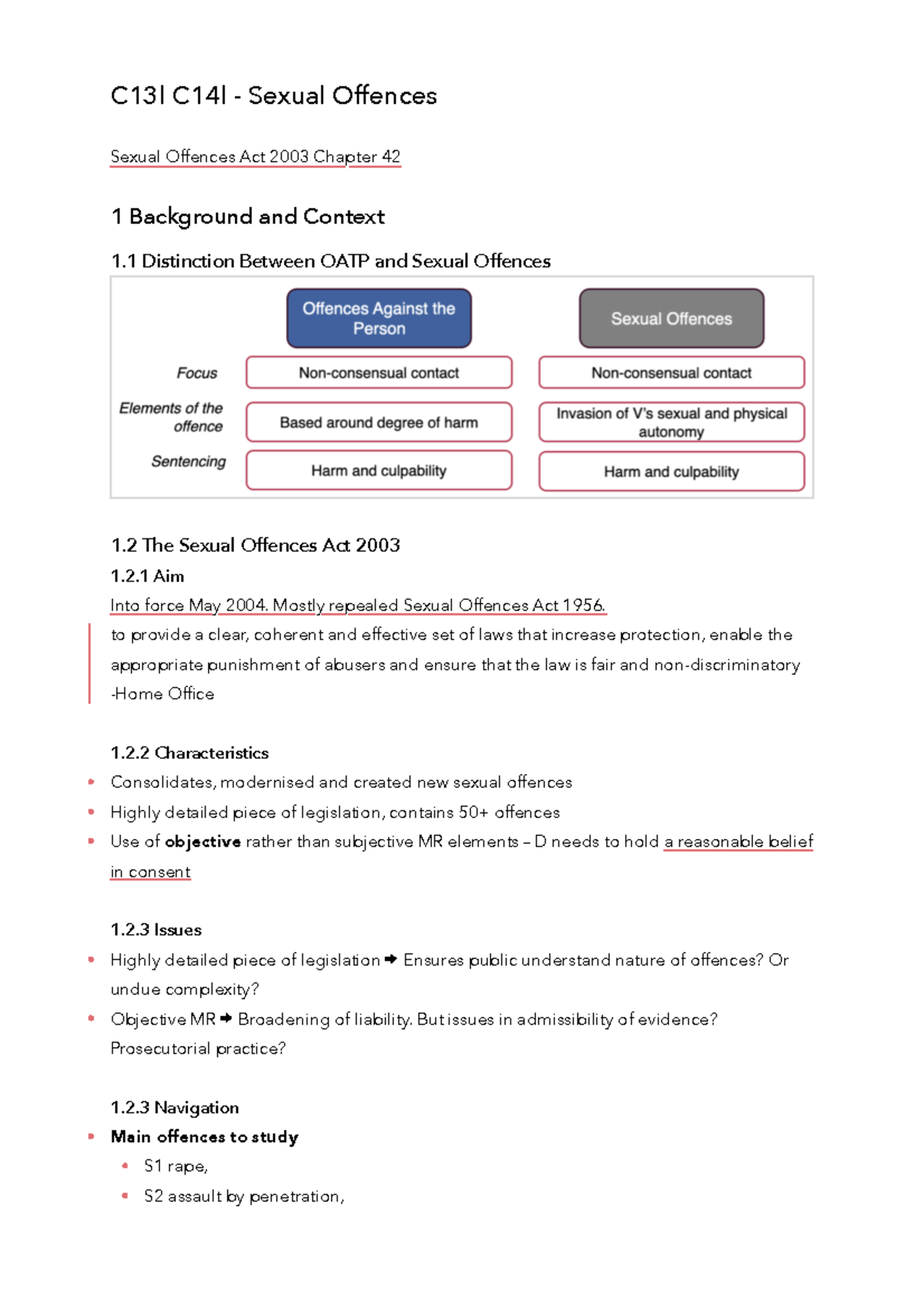 13 14-Sexual Offences - Sam Cole - C13l C14l - Sexual Offences Sexual Offences Act 2003 Chapter ...