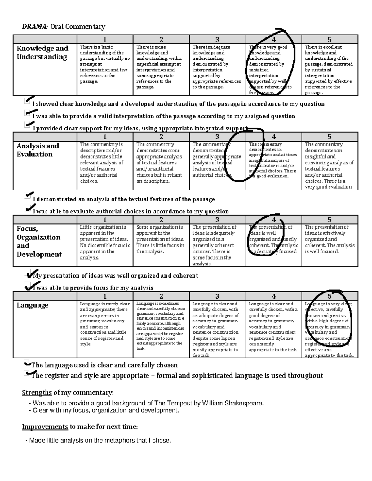 Oral Commentary for The Tempest - DRAMA: Oral Commentary 1 2 3 4 5 ...