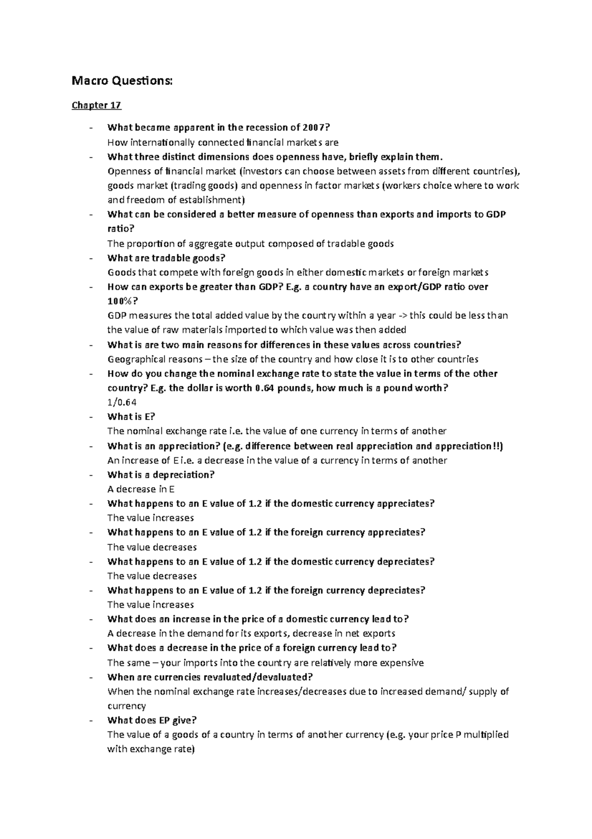 Macro Questions 17-19 - These are my notes on chapter 17 to 19 - Macro ...