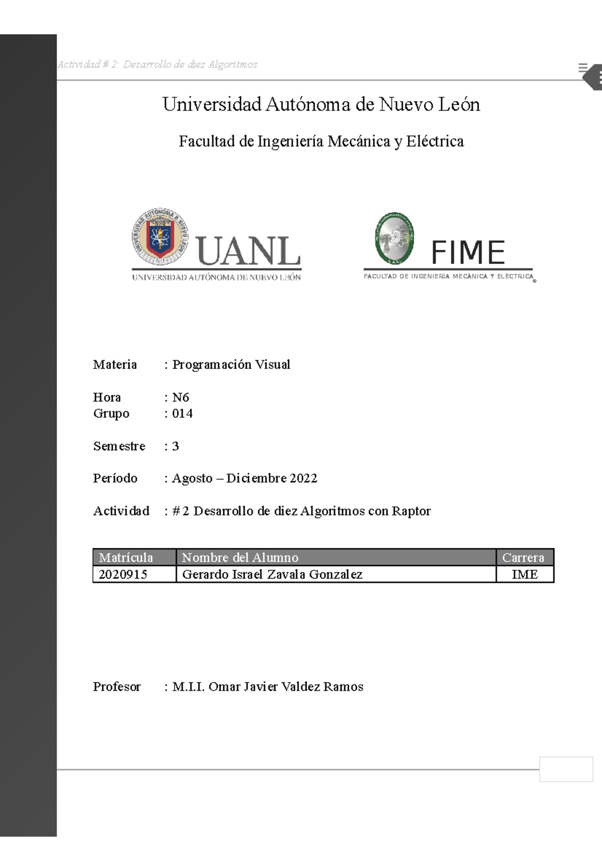 2020915 - Act. 2 - Actividad 2 Programacion visual - Universidad Autónoma de Nuevo León Facultad ...