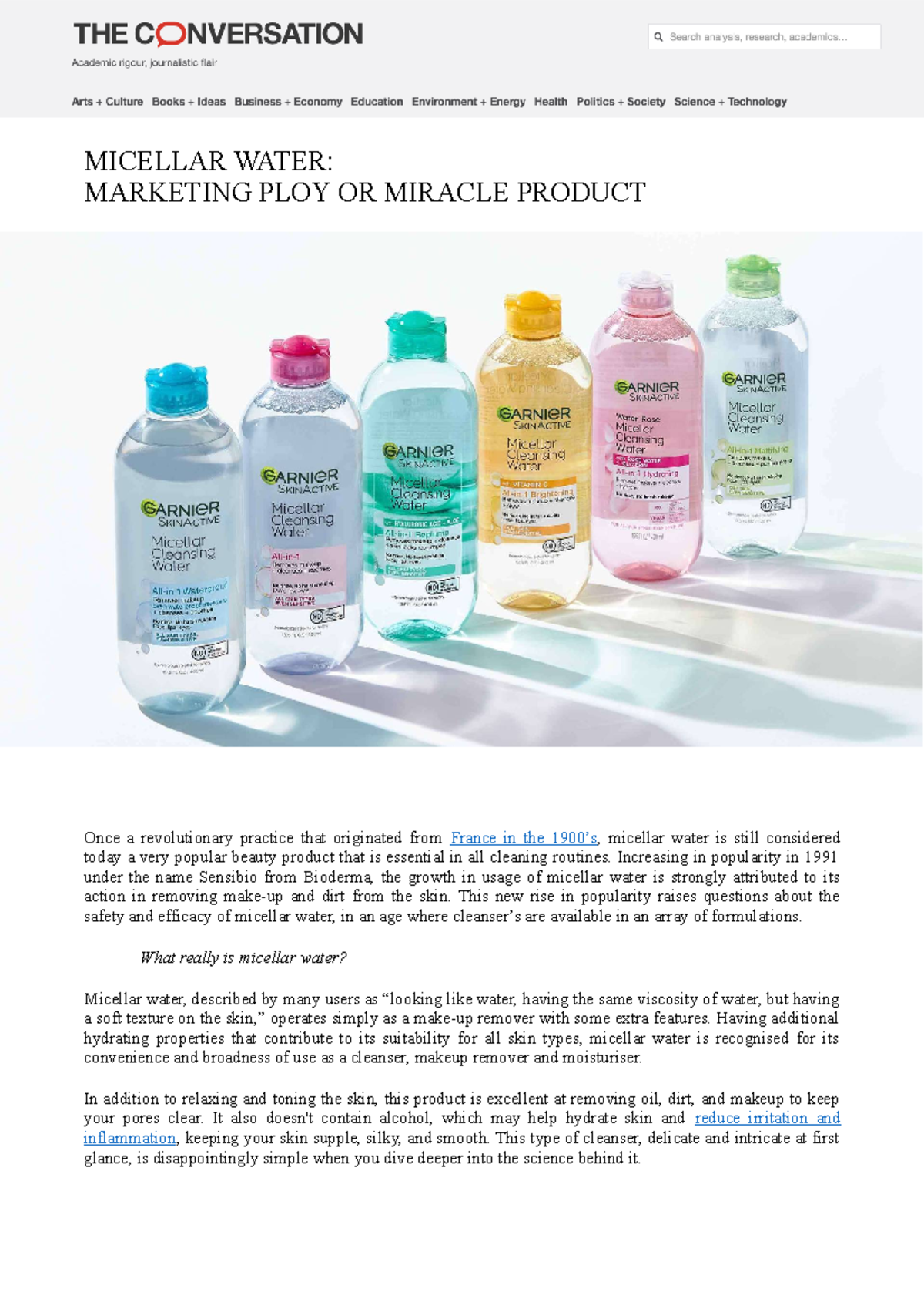 Micellar Water - MICELLAR WATER: MARKETING PLOY OR MIRACLE PRODUCT Once ...