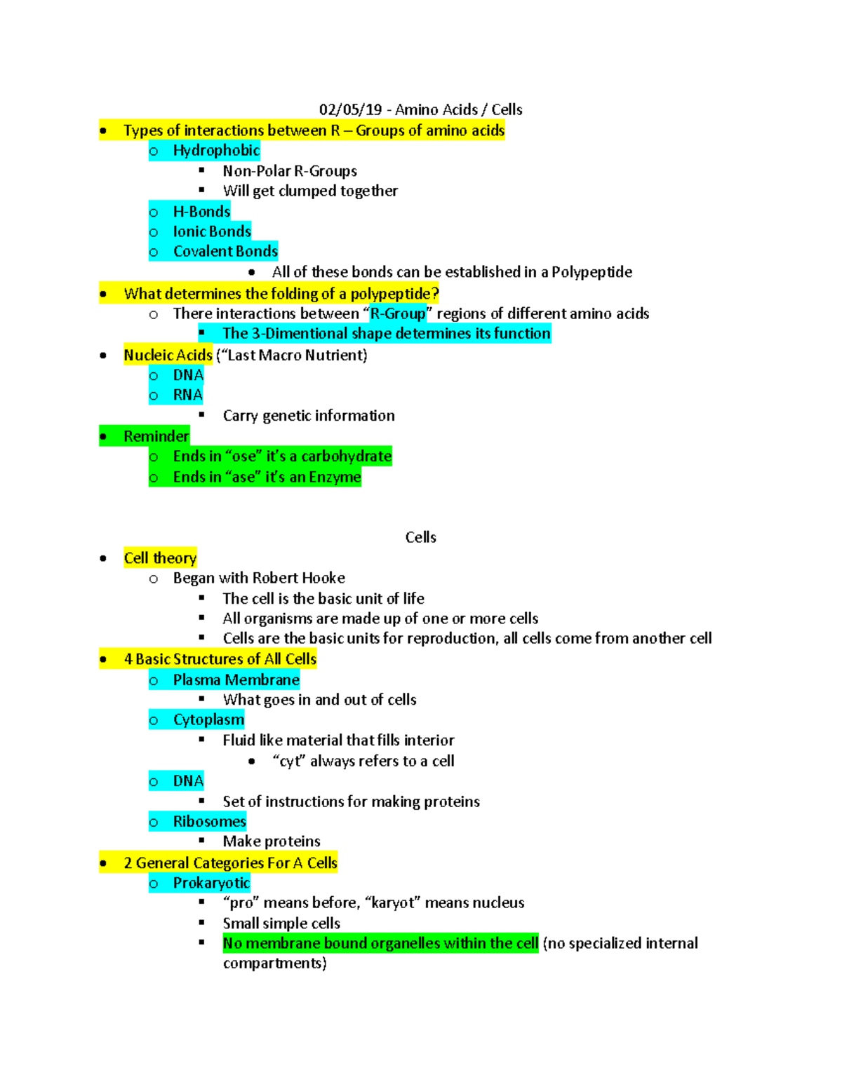 Amino Acids Cells Warning Tt Undefined Function 32 Warning Tt Undefined Function 32