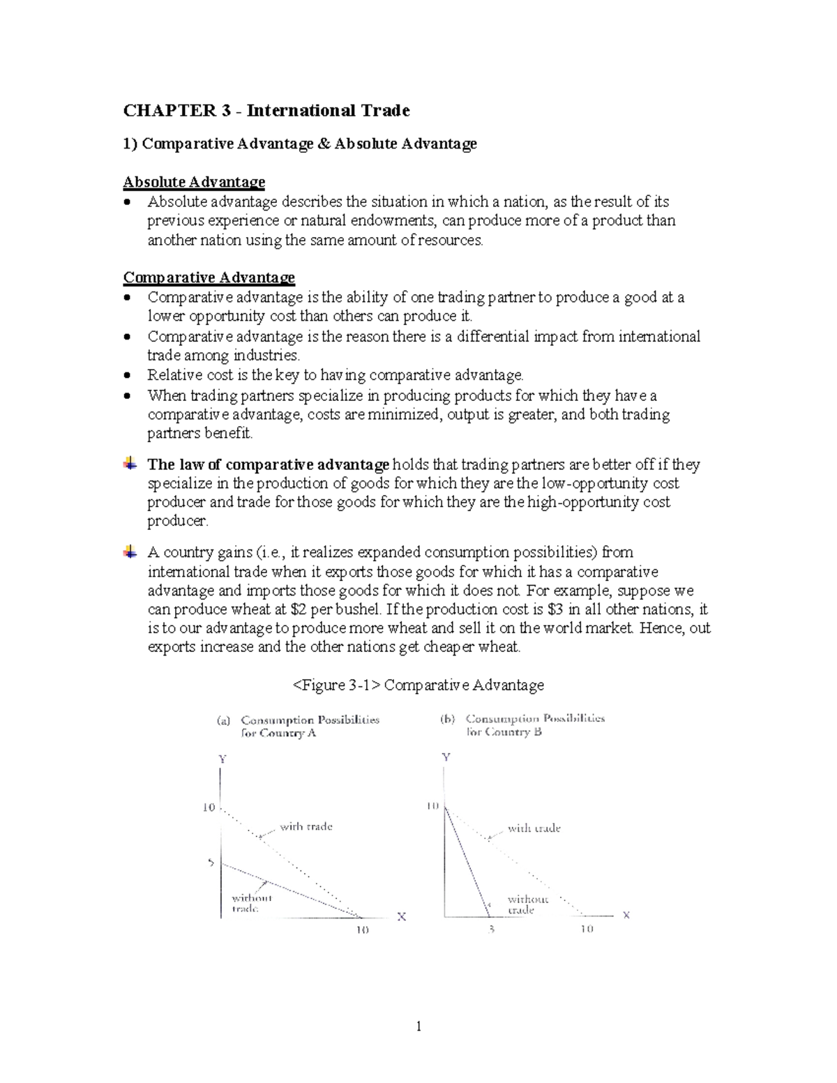 2. micro 03 Notes - CHAPTER 3 - International Trade Comparative ...