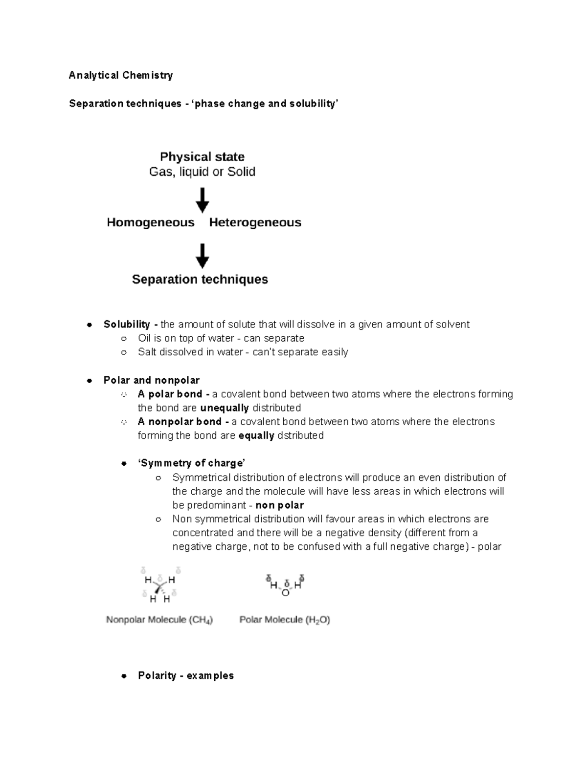 Lecture 6 Separation Techniques - Phase Change and Solubility ...