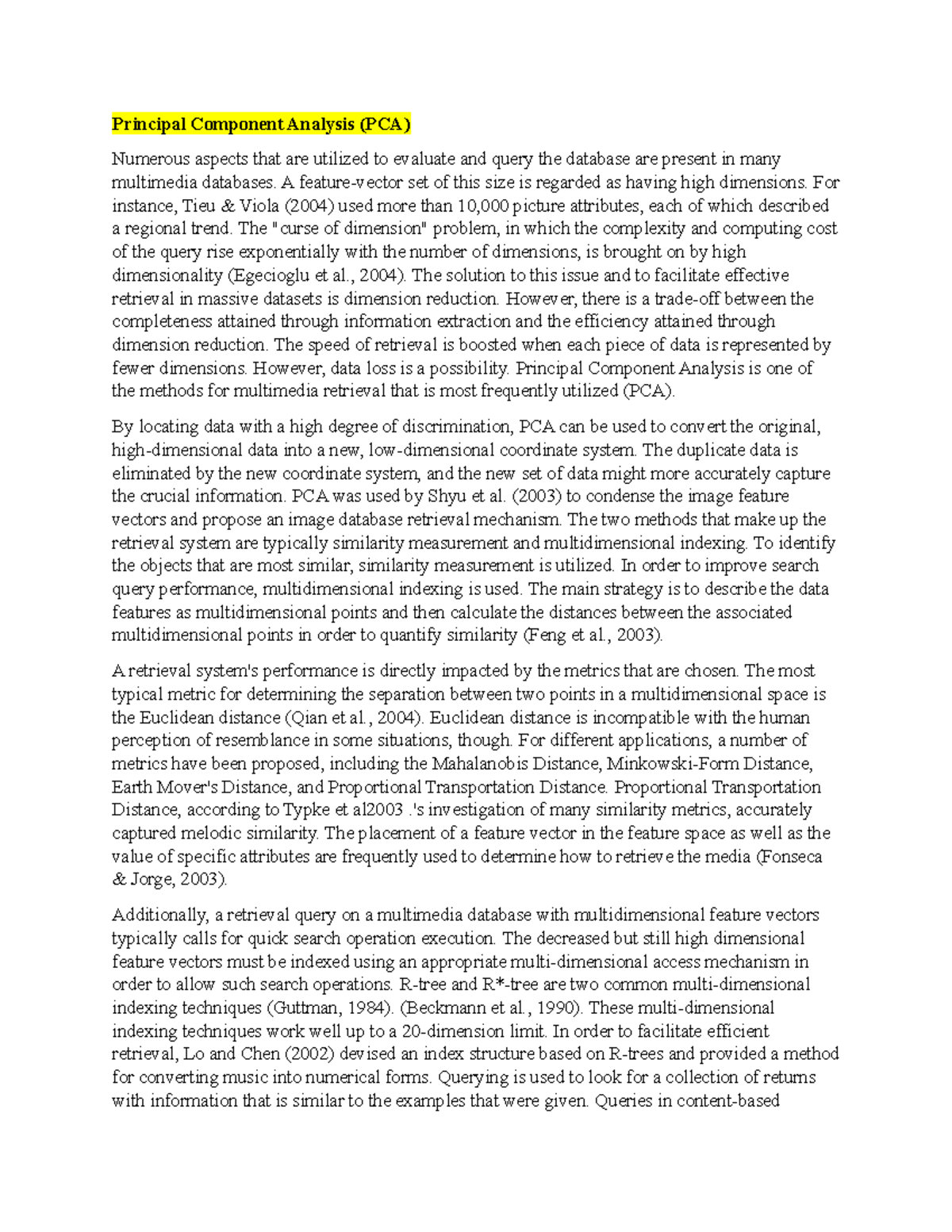 Principal Component Analysis (PCA) - Principal Component Analysis (PCA ...