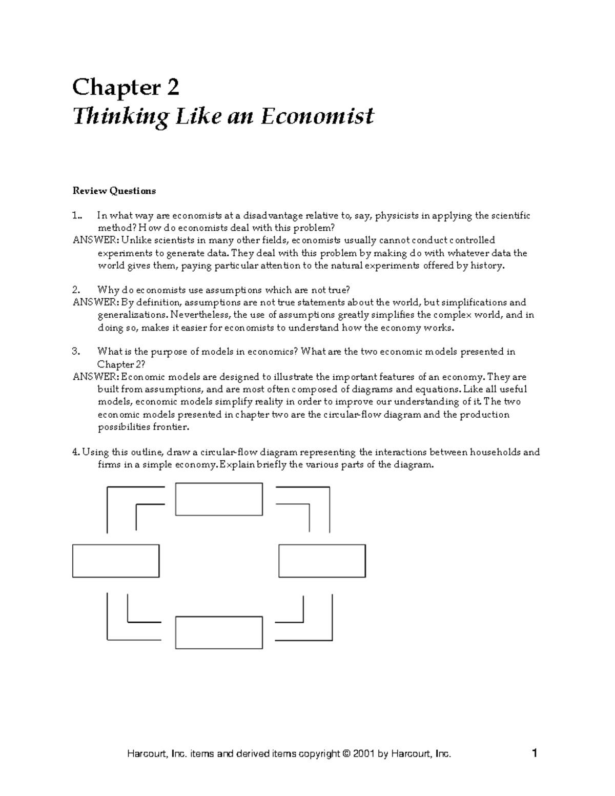 Thinking like an Economist - Chapter 2 Thinking Like an Economist ...