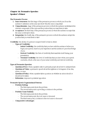 COM Chap-5, 19, 15, 7-2 - Chapters for textbook - Chap 5 SPEAKING IN ...