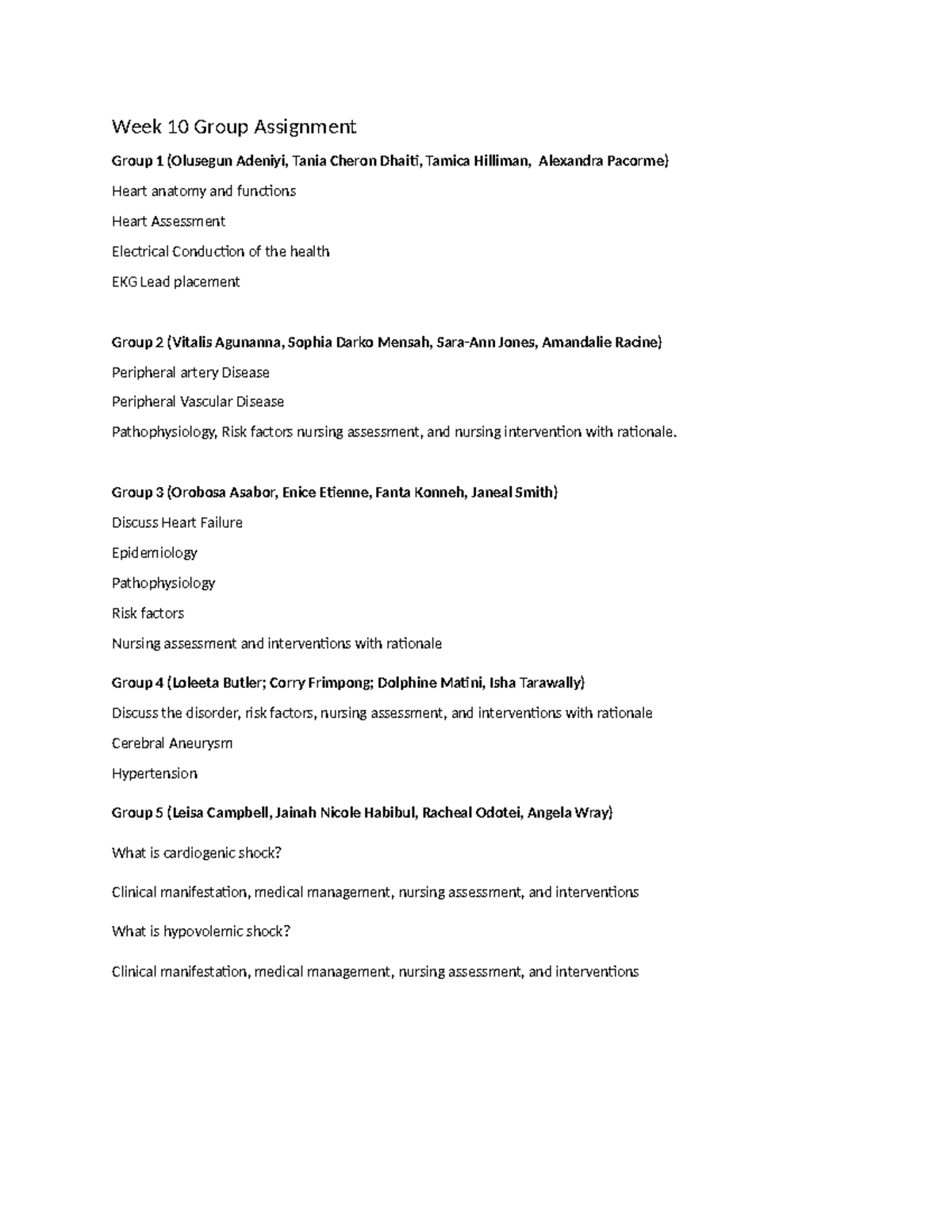 Group Assignment - Week 10 Group Assignment Group 1 (Olusegun Adeniyi ...