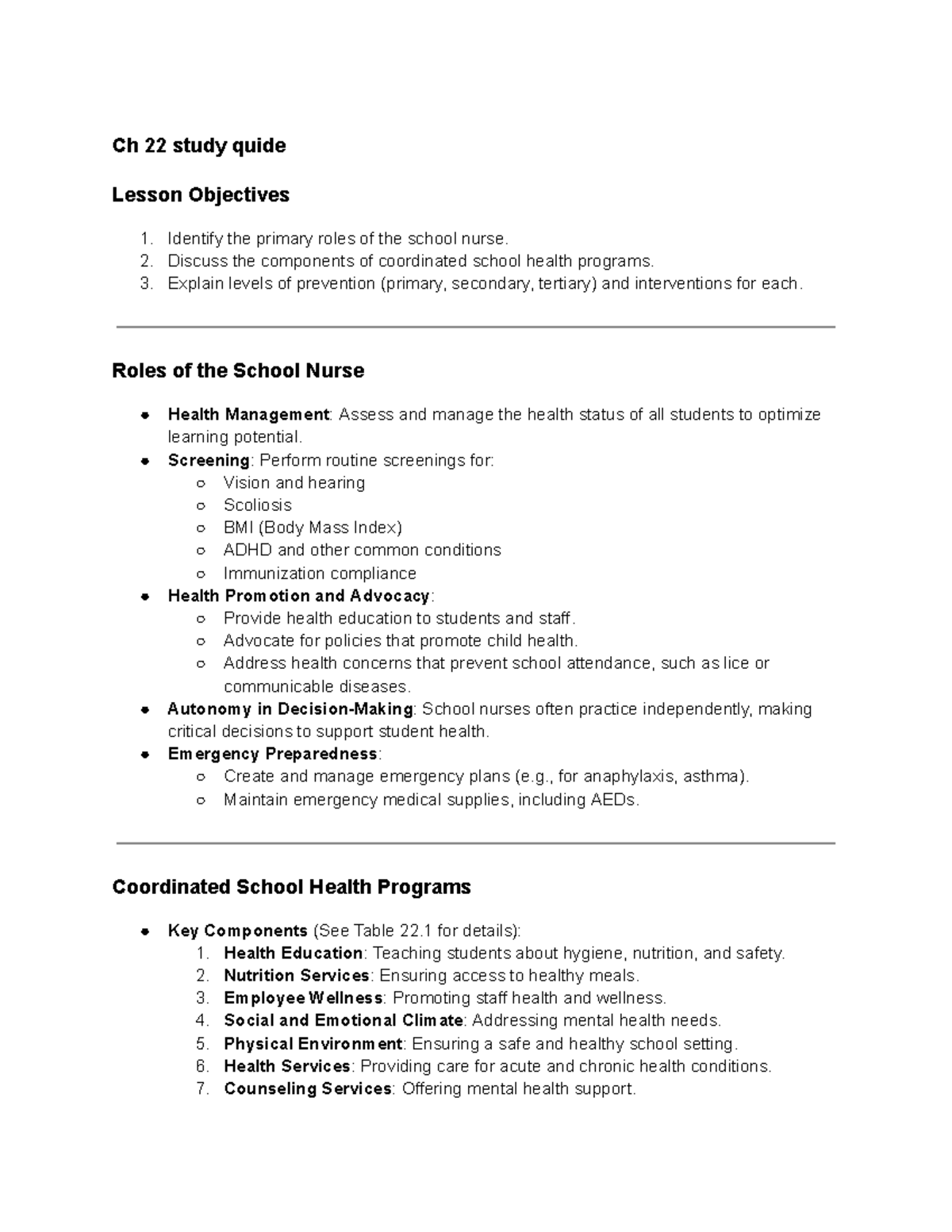 Ch 22 study guide - Ch 22 study quide Lesson Objectives Identify the ...