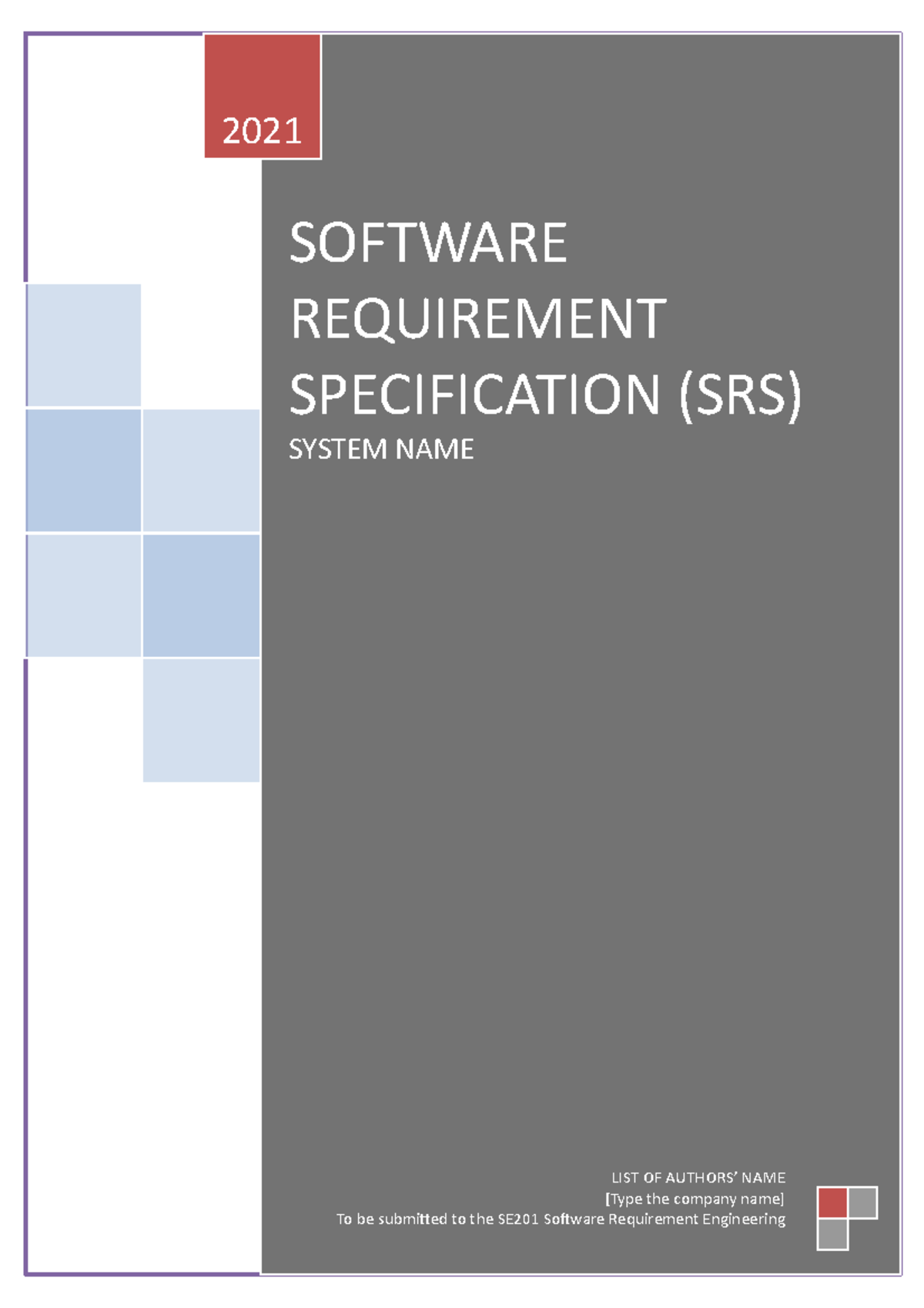 Srs-templatev 10 - template for srs - SOFTWARE REQUIREMENT ...