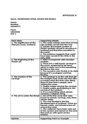 Main ideas.details.support handout - 4 Main Ideas and Supporting ...