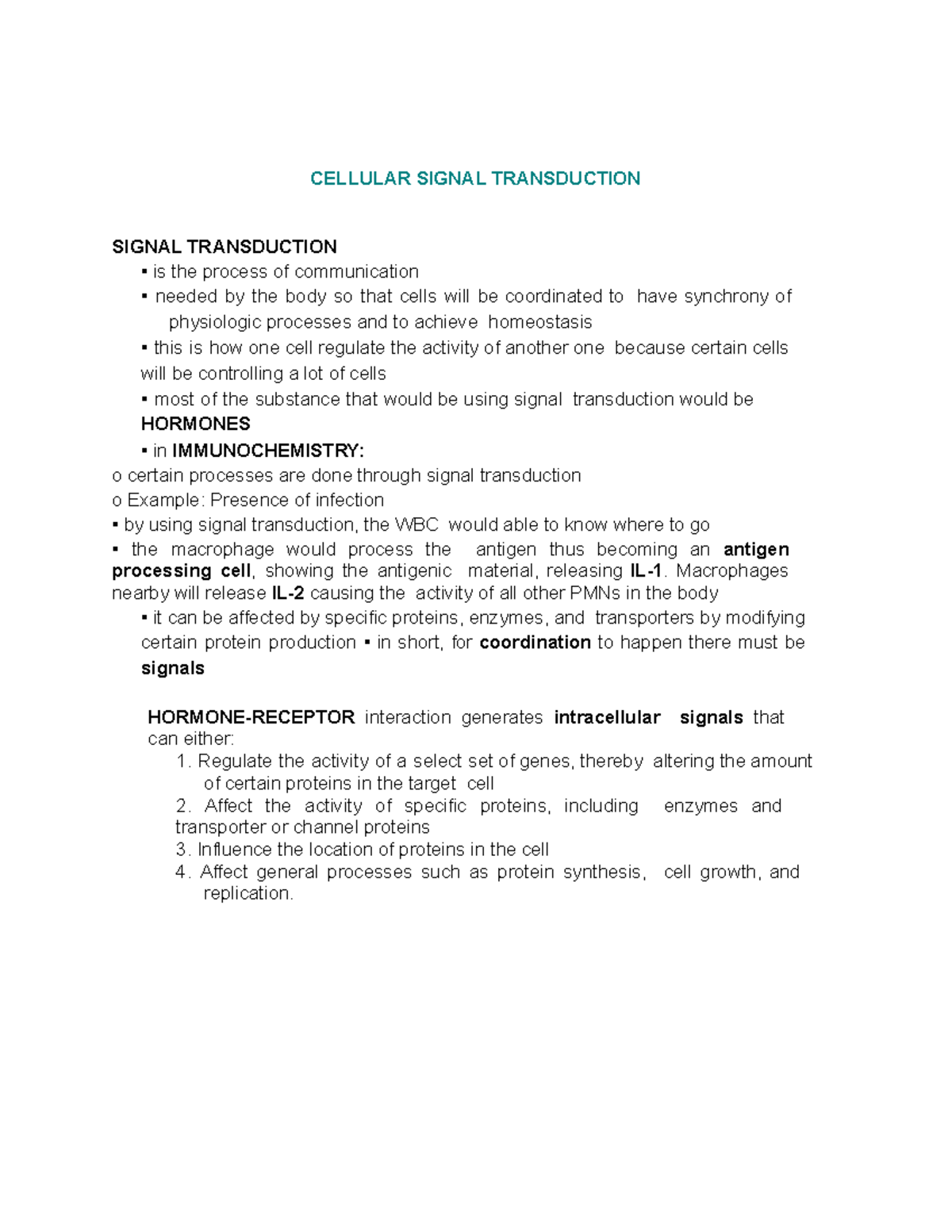 Cellular Signal Transduction - CELLULAR SIGNAL TRANSDUCTION SIGNAL TRANSDUCTION is the process ...