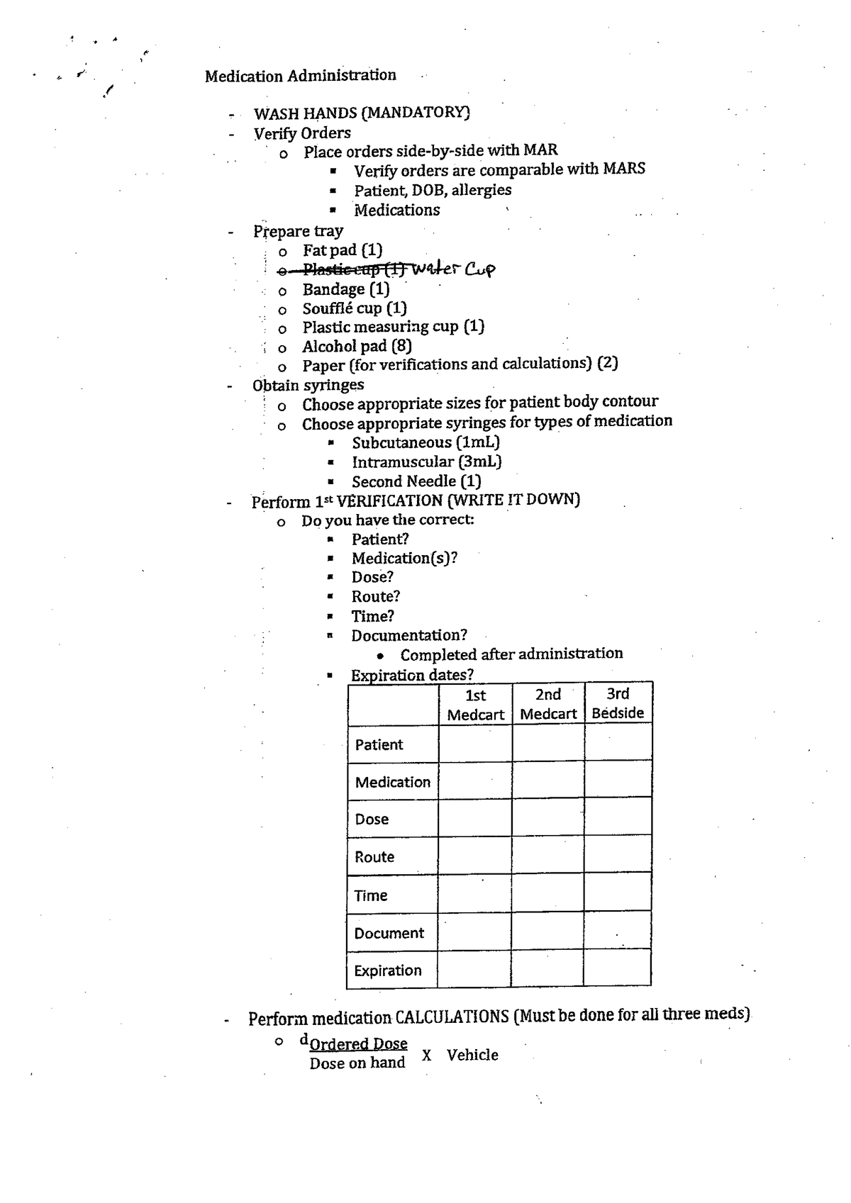 Medication Administration Step by Step - NUR 170 - Studocu