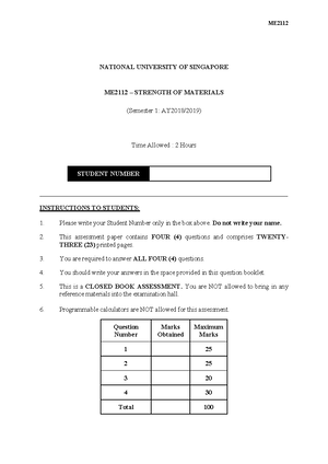 ME2112-(part 1)-Shear Stress in Beams-L1 - Chapter 3 Shear Stresses in ...