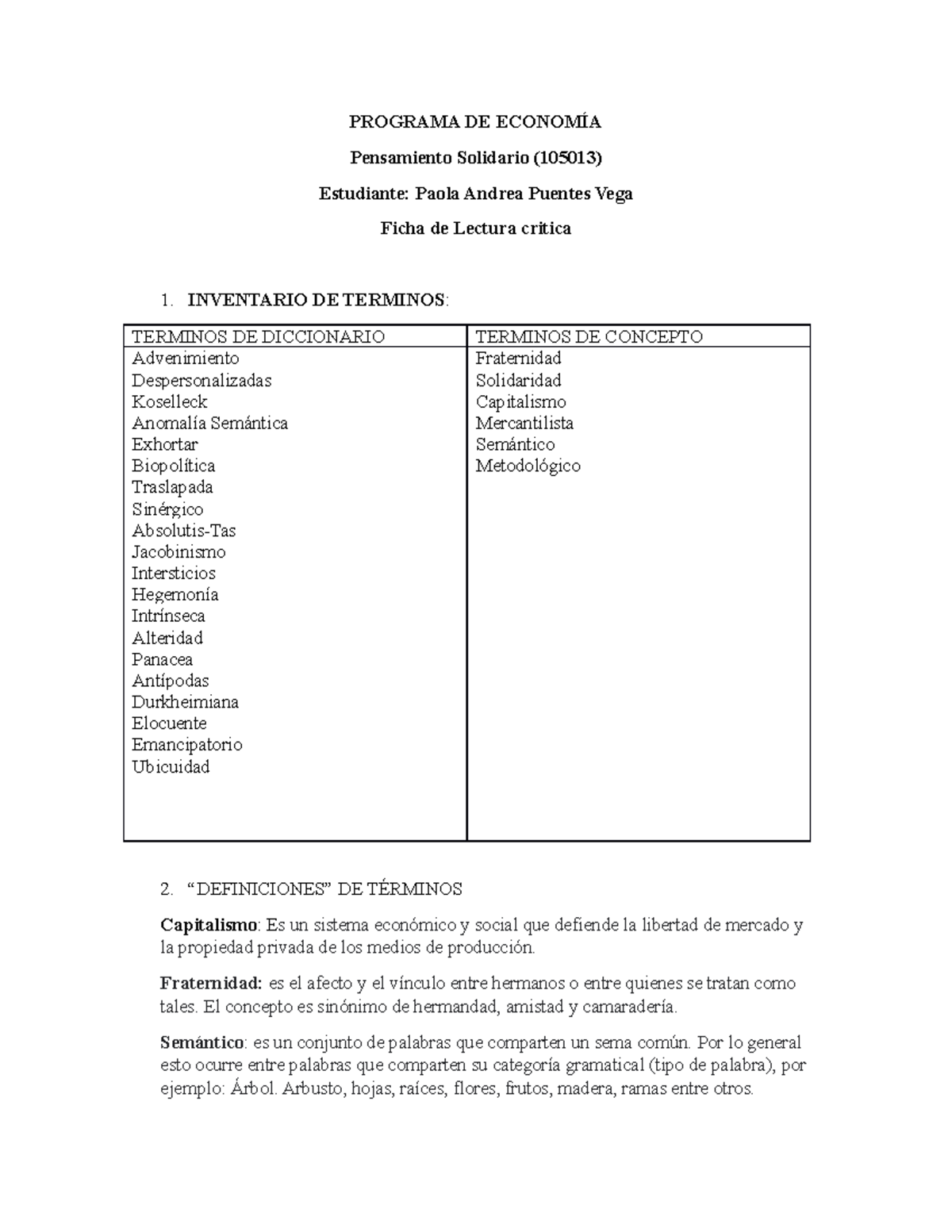 Programa DE Economía - PROGRAMA DE ECONOMÍA Pensamiento Solidario ...