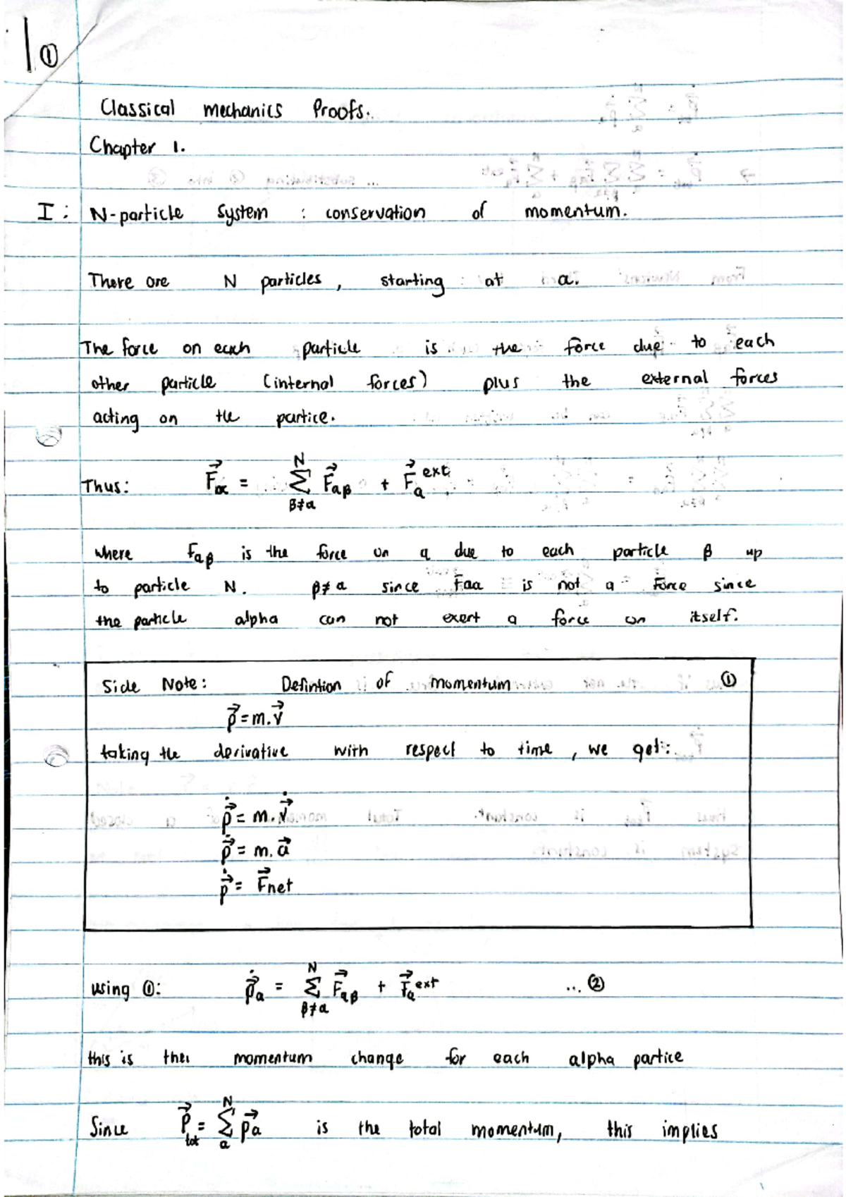 Classical mechanics: Proofs - PHY 263 - Studocu