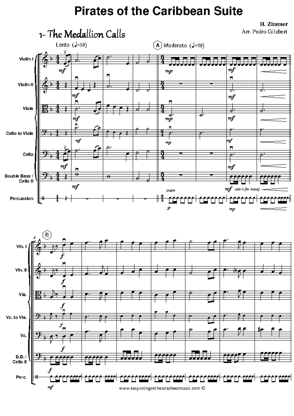 Pirates of the caribbean Suite Fullscore extended - & & B??? ã b b b b ...