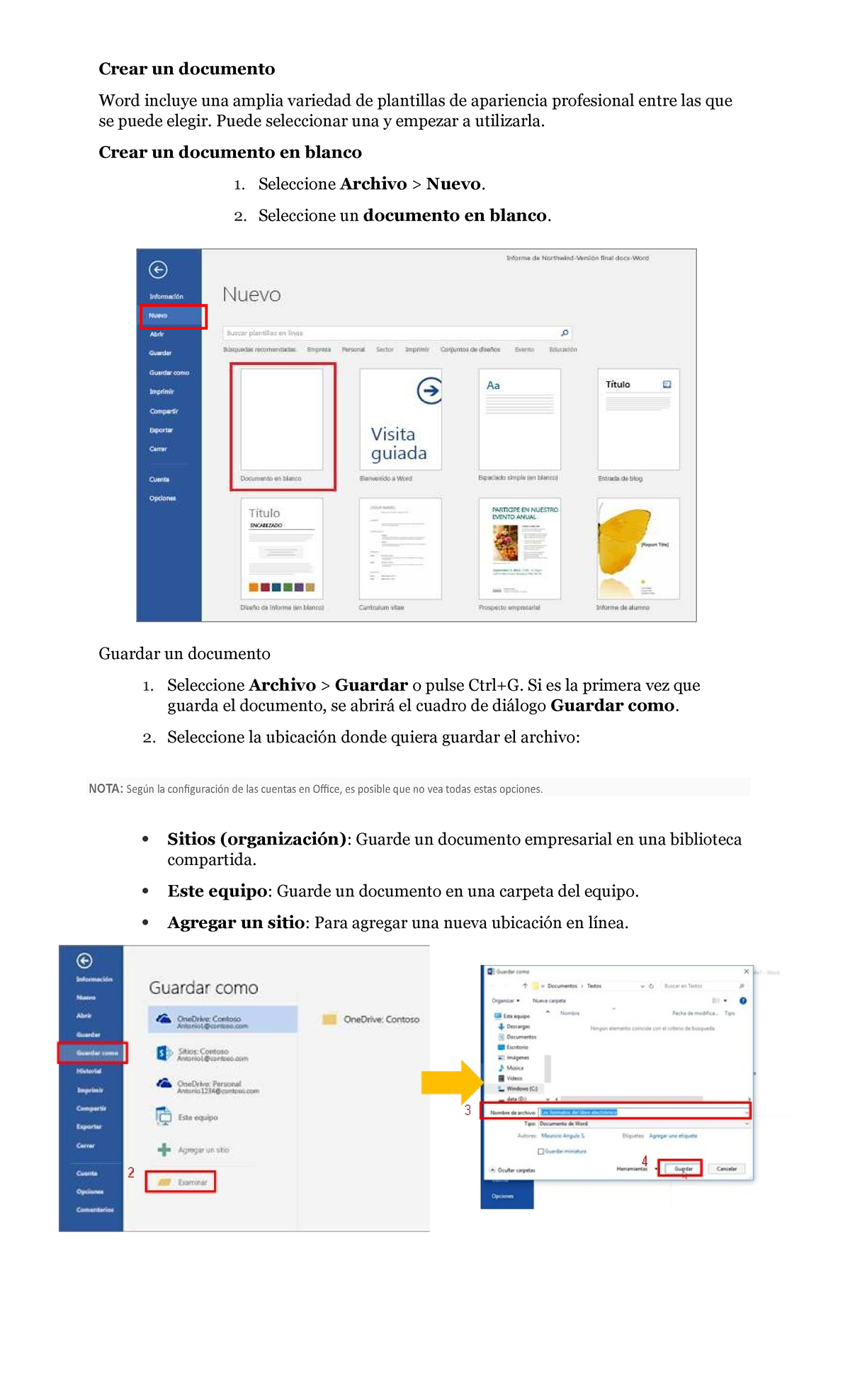 Crear un documento - contribución a la realizacion de trabajos escritos ...