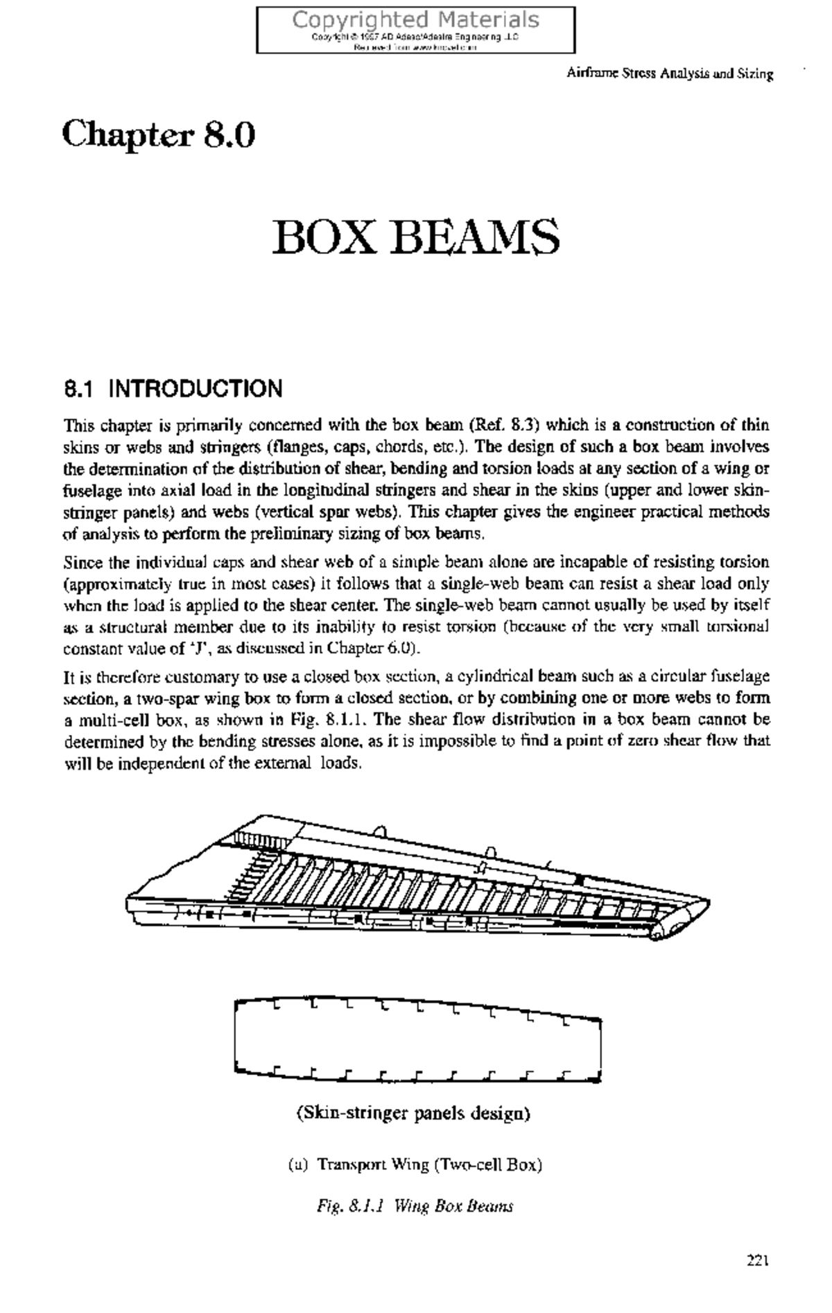 Structure box beam - Airframe Stress Analysis and Sizing Chapter 8. BOX ...