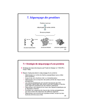 Ch.7 structure IV protéines - Chapitre 7 Structures tridimensionnelles ...