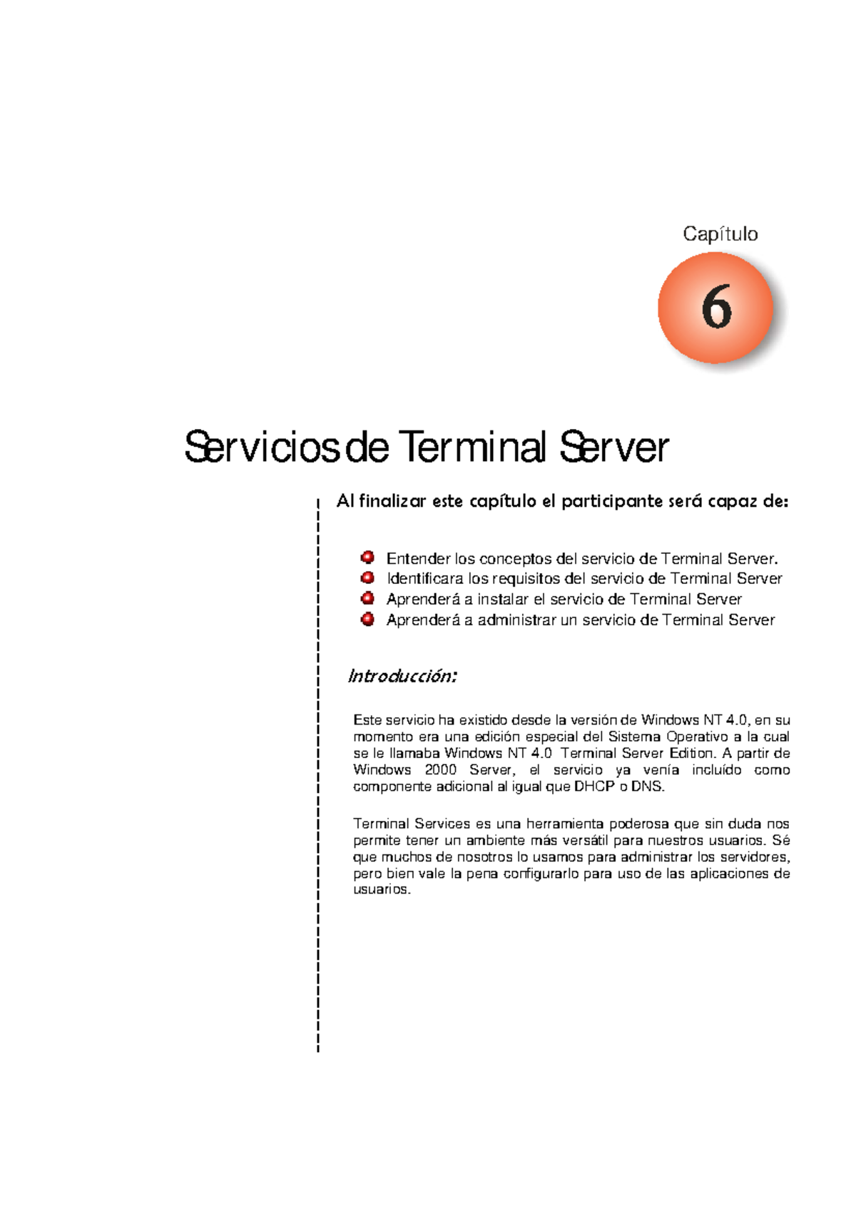 Terminal windows server - 6 Capítulo Servicios de Terminal Server Al ...