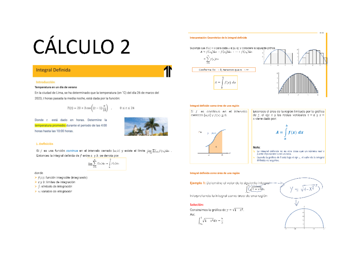 Cálculo 2 - Resumen Cálculo 2 - CÁLCULO - Studocu