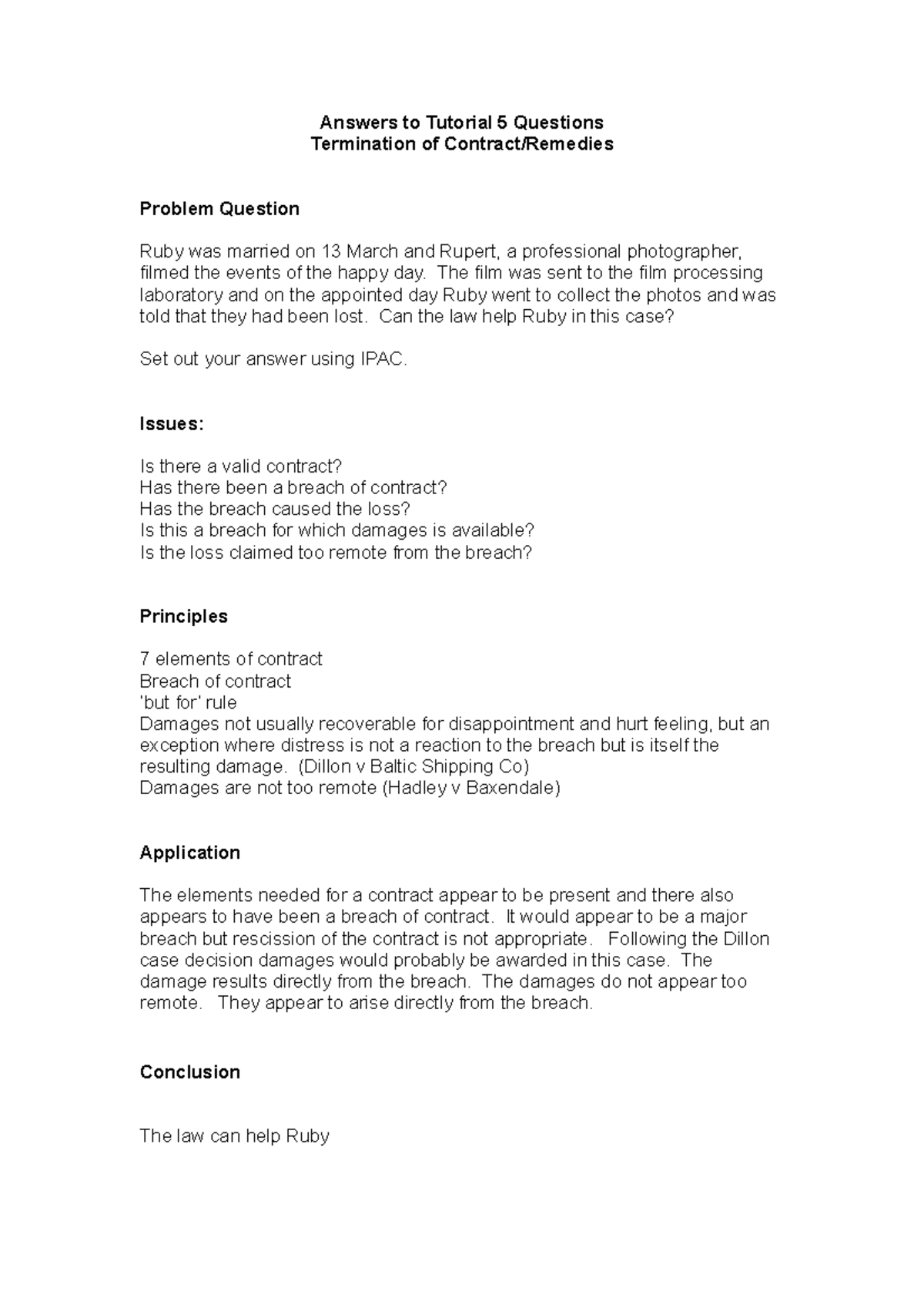 BU 1112 - Tutorial 5 answers - 2014 folder - Answers to Tutorial 5 ...