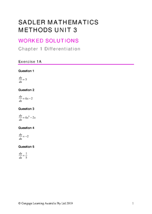 Sadler Unit 3 Worked Solutions Chapter - SA DL ER M A T H EM A T I CS M ...