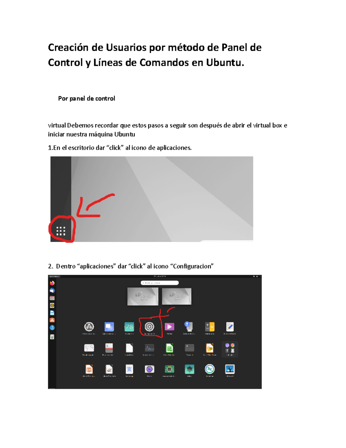Creación de Usuarios Ubuntu - Creación de Usuarios por método de Panel ...