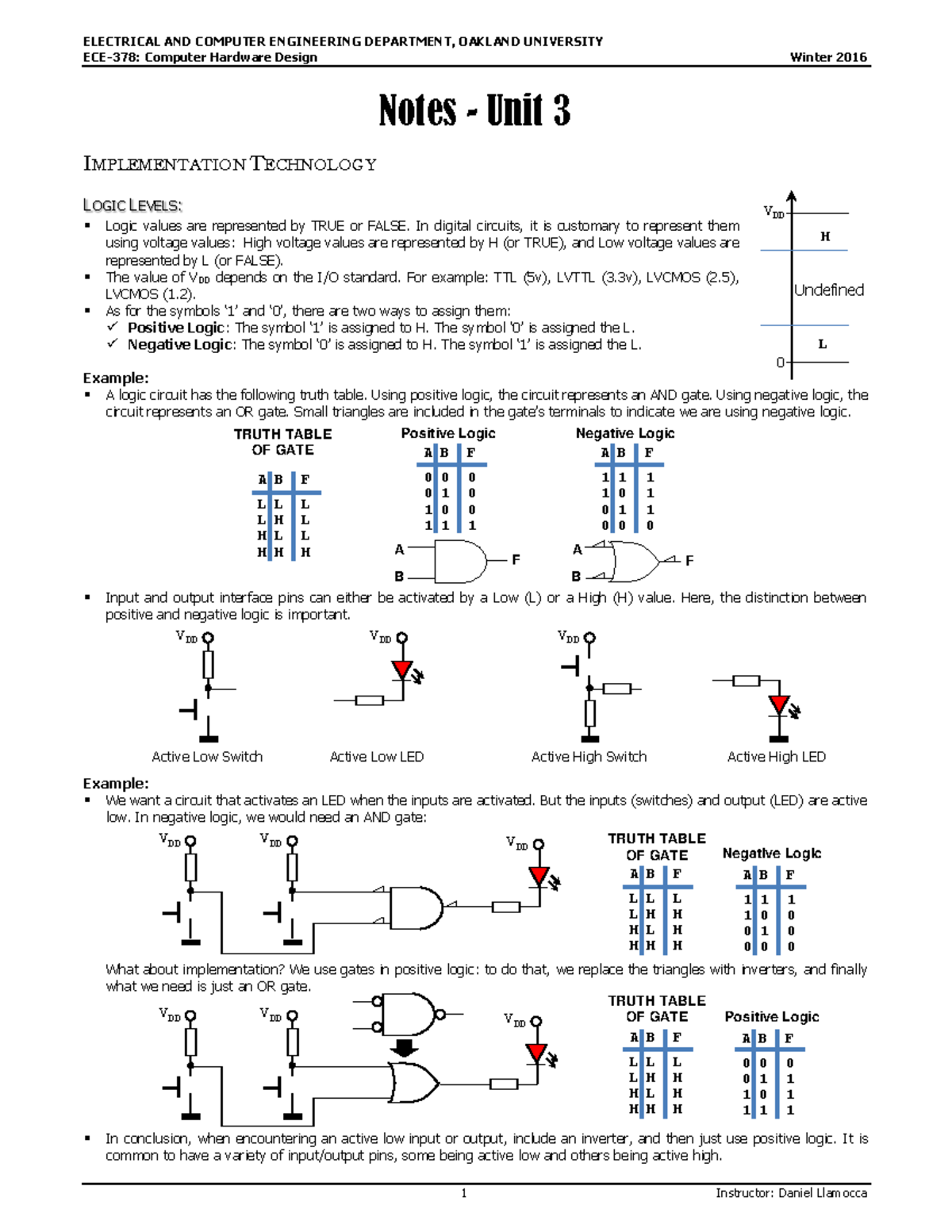 Notes - Unit 3 - ECE-378: Computer Hardware Design Winter 2016 Notes ...