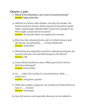 Chapter #3 quiz - Practice quiz and answer for biopsychology - Chapter #3 quiz: Neurons differ ...