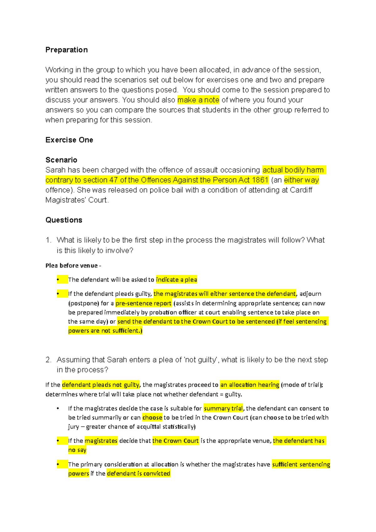 Tutorial Prep - Preparation Working in the group to which you have been ...