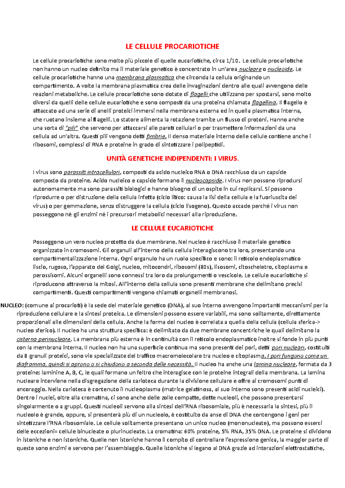 Biologia Generale - LE CELLULE PROCARIOTICHE Le cellule procariotiche ...