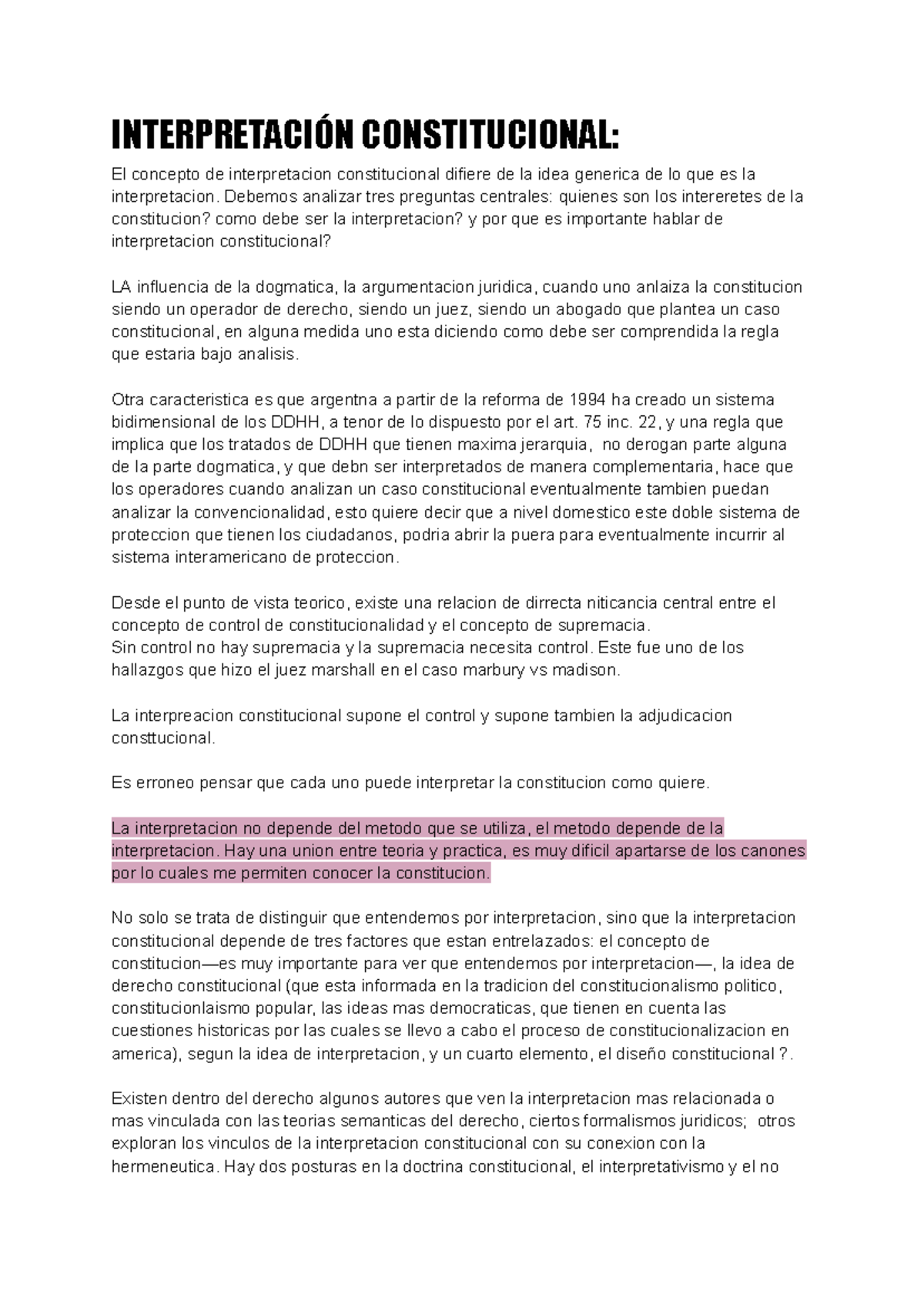 InterpretacióN Constitucional - INTERPRETACIÓN CONSTITUCIONAL: El concepto de interpretacion ...