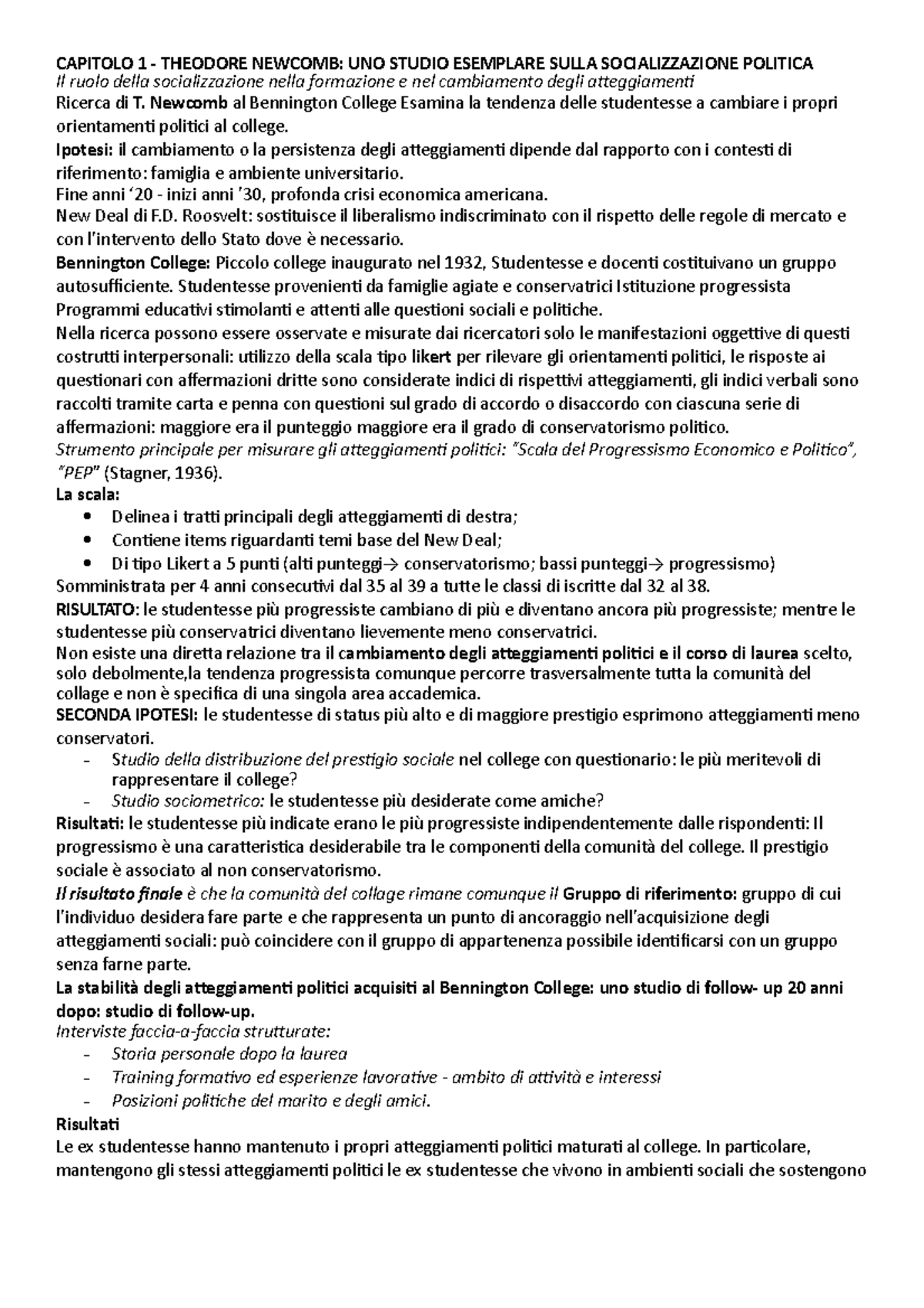 Ricerche e protagonisti della psicologia sociale - CAPITOLO 1 ...