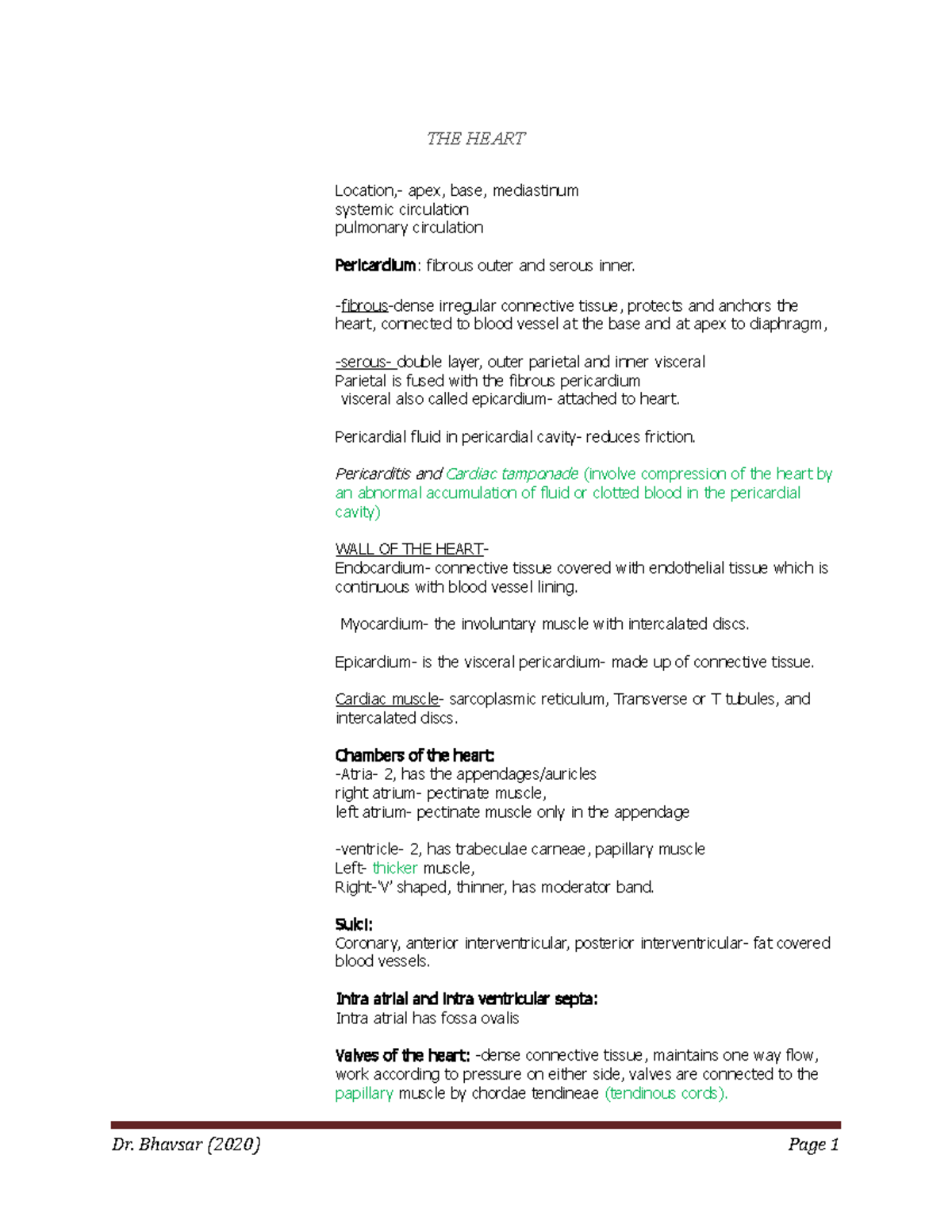 AP2 Chapter 19 Heart - THE HEART Location,- apex, base, mediastinum ...