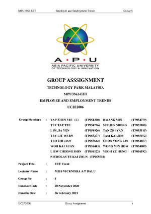 PFDA-Assignment-Documentation - INDIVIDUAL ASSIGNMENT TECHNOLOGY PARK MALAYSIA CT127-PFDA - Studocu