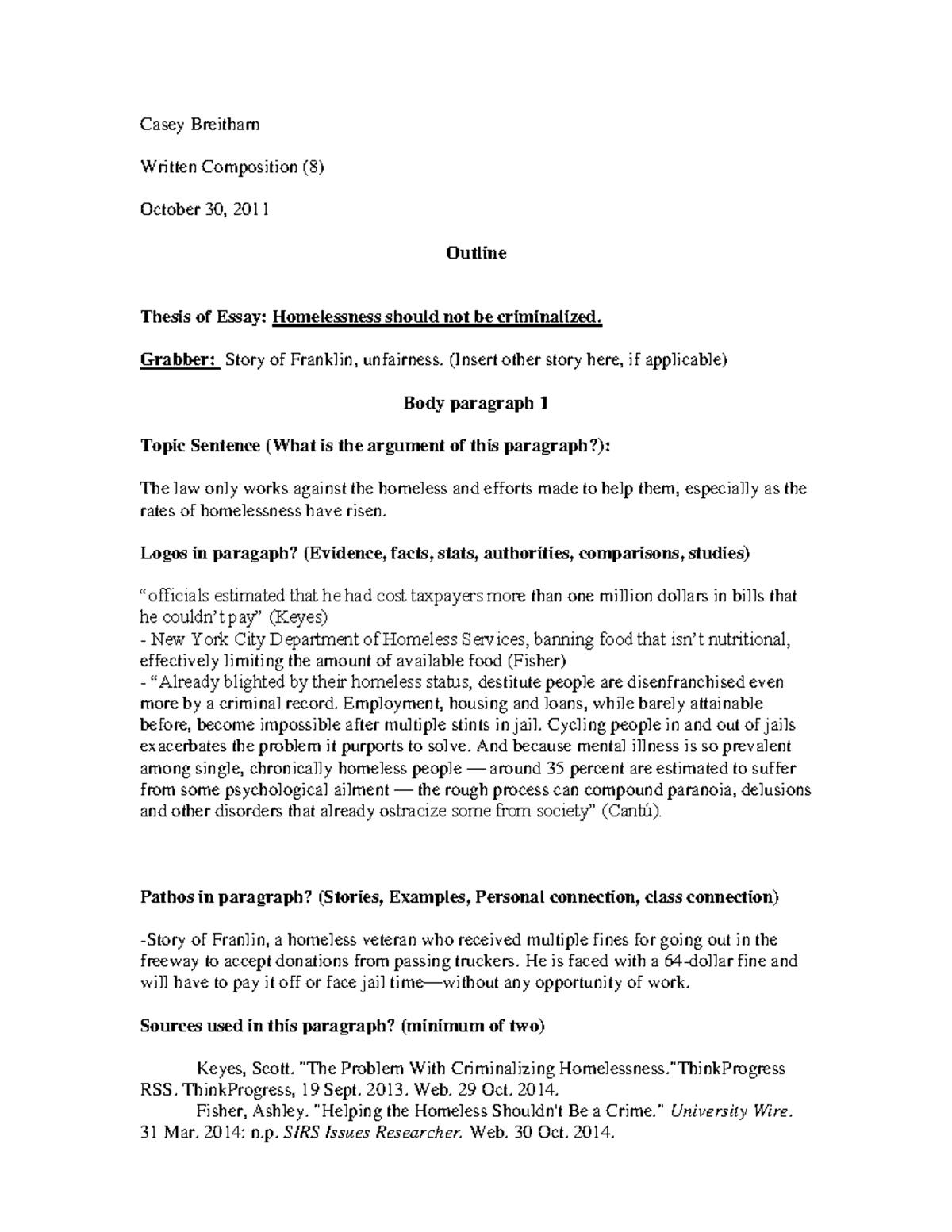 Homelessness should not be criminalized - Studocu