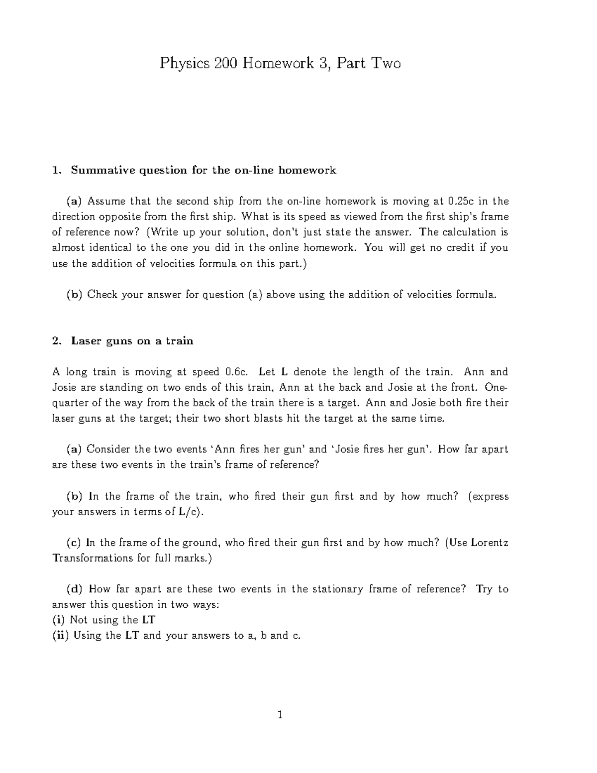 PS3-Part2 - PHYS 203 - Therma Physics, Problem Set 3 Question - Physics ...