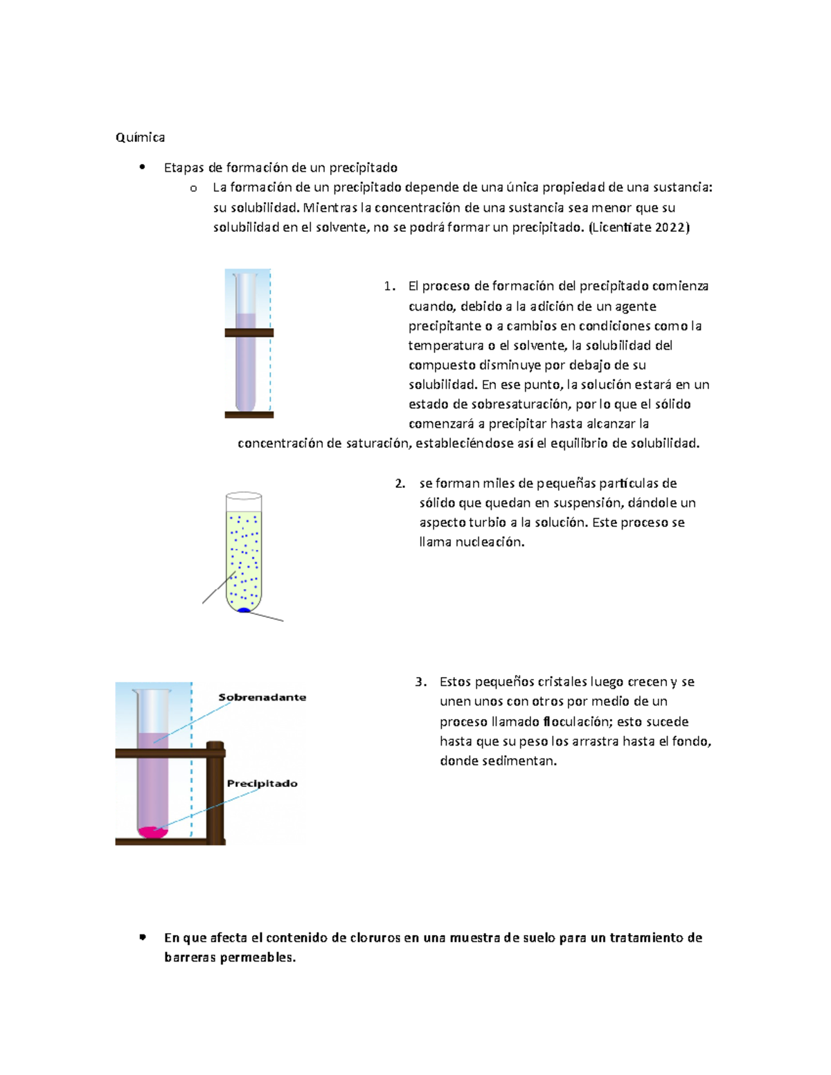 Reto en cuanto al cambio climático - Química Etapas de formación de un precipitado o La ...