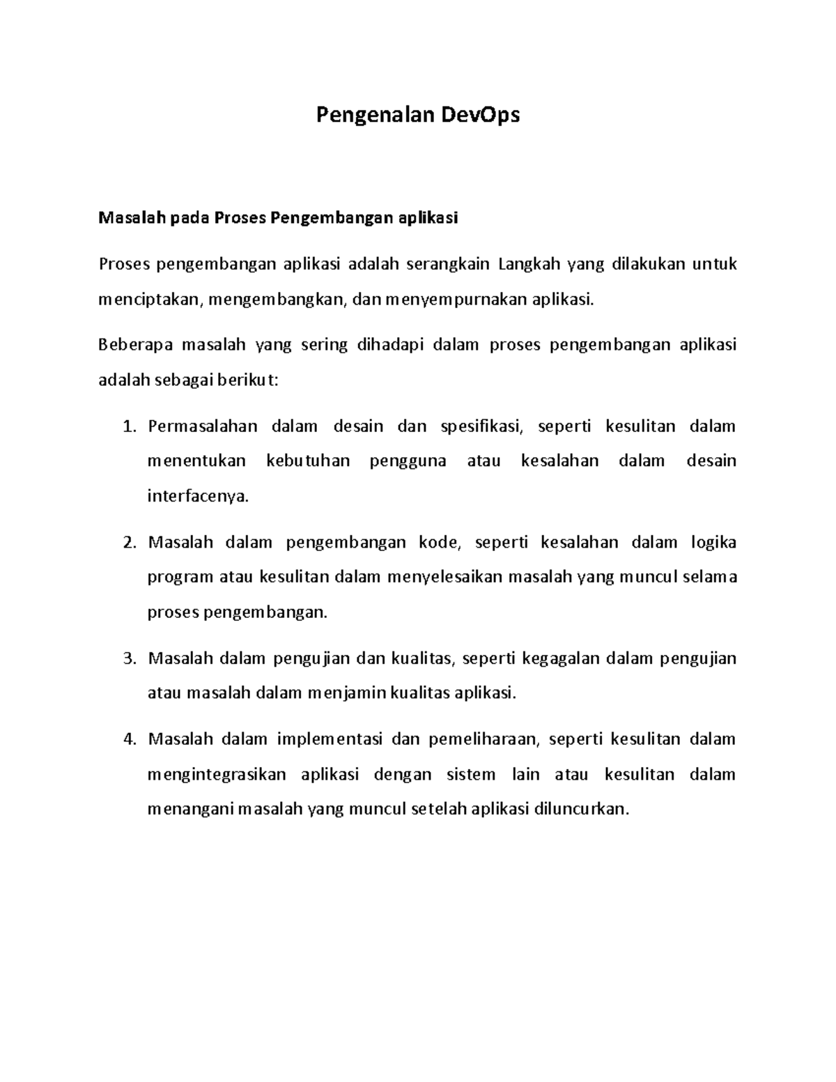 Rangkuman Pengenalan Dev Ops - Pengenalan DevOps Masalah pada Proses ...