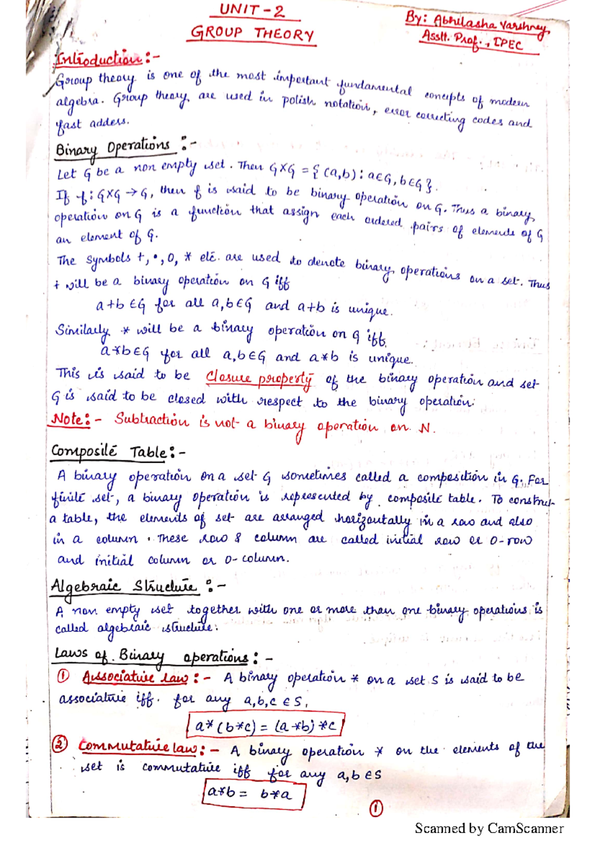 Unit-2 - Group Theory - Discrete Structures - Studocu