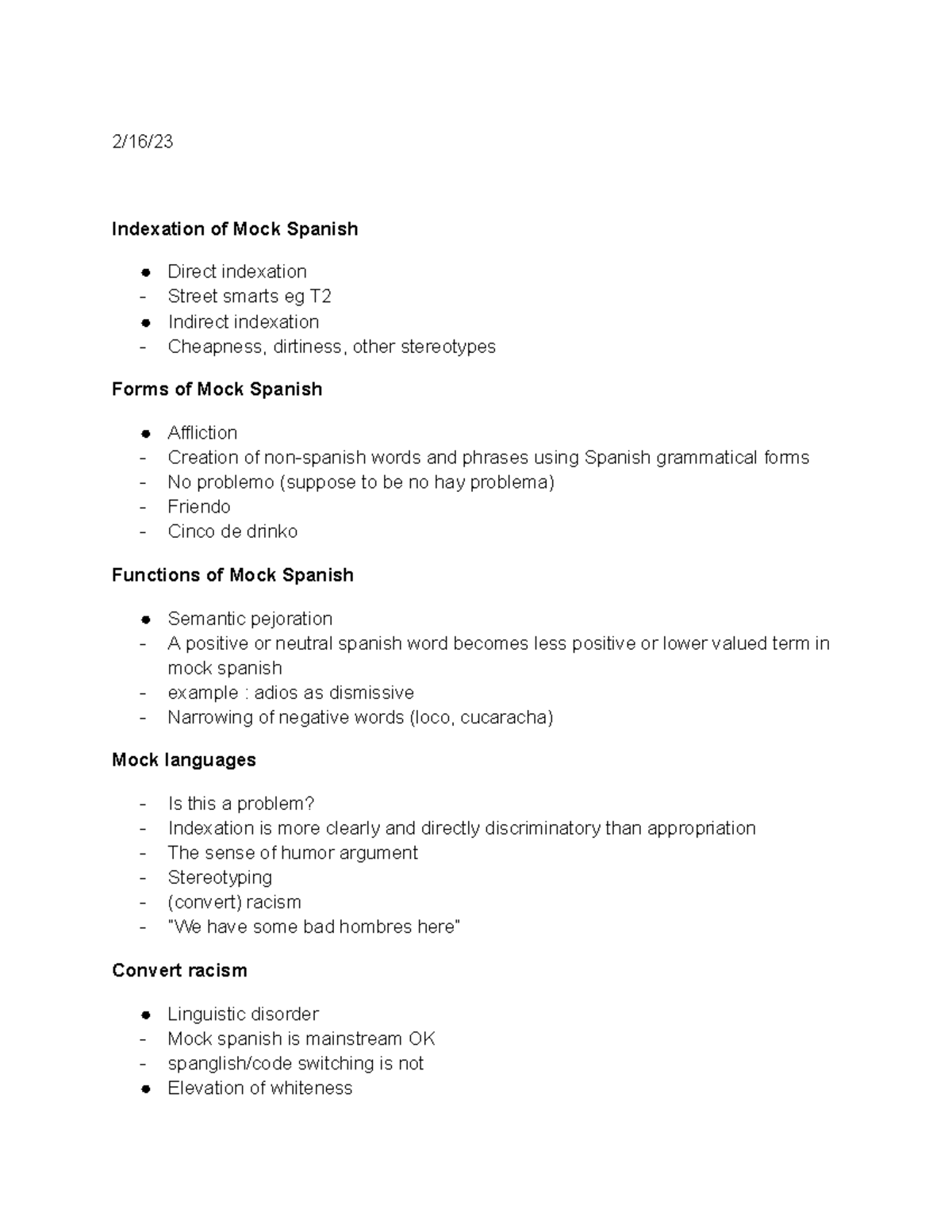 Ling 70 Notes #6 - Linguistic 70: Lang in Society Professor was ...