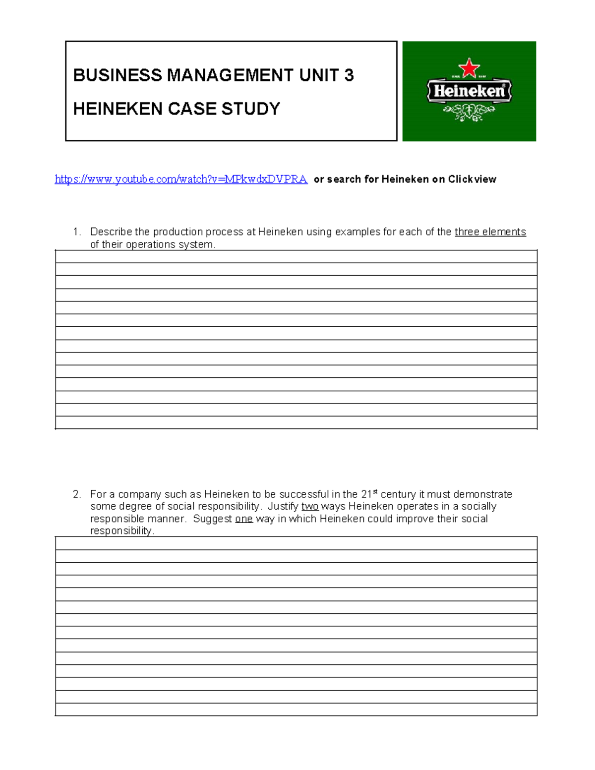 Heineken Case Study - i needed to upload to gain access - youtube/watch?v=MPkwdxDVPRA or search ...
