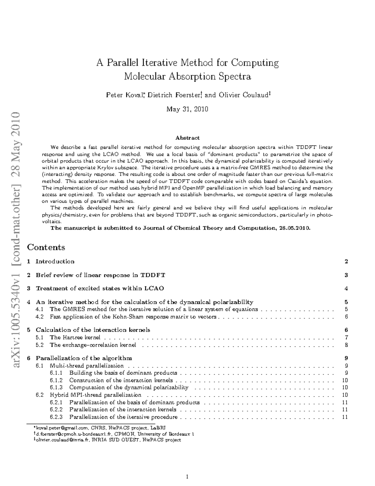 A Parallel Iterative Method For Computin A Parallel Iterative Method