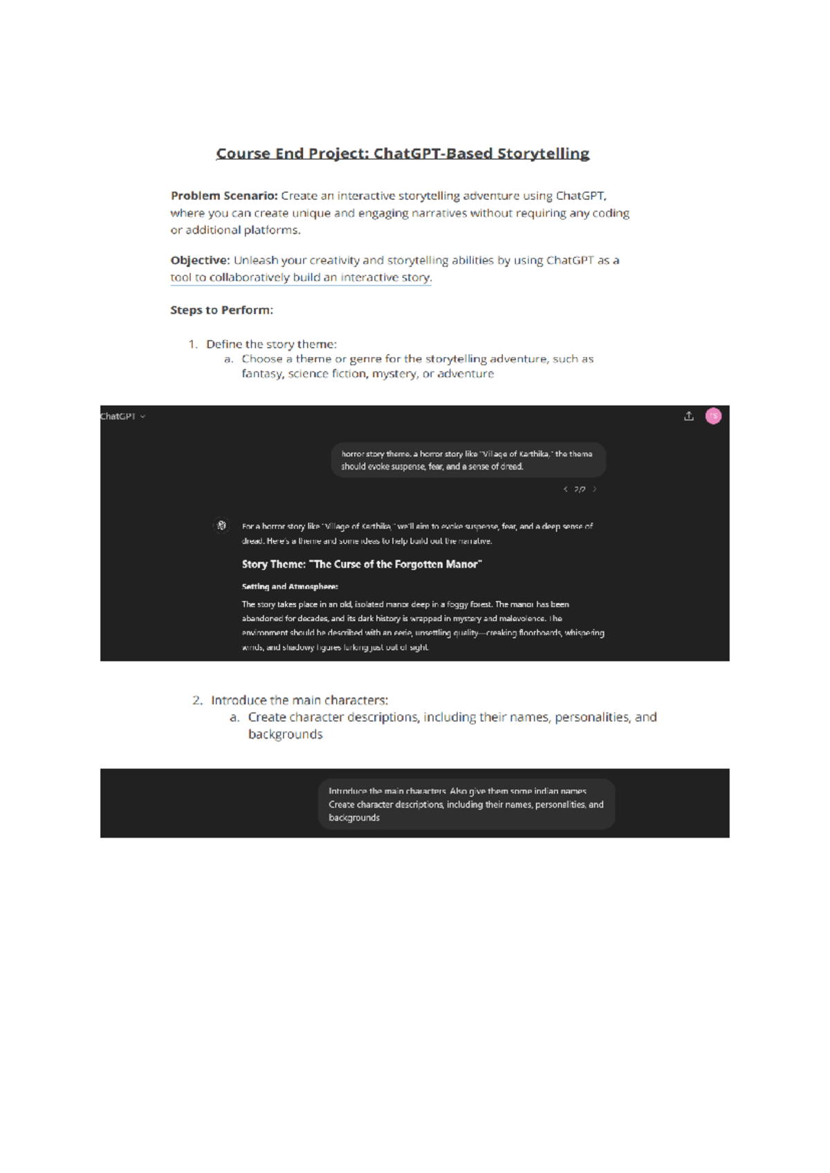 Story Telling Chat GPT - Course End Project: Storytelling Problem ...