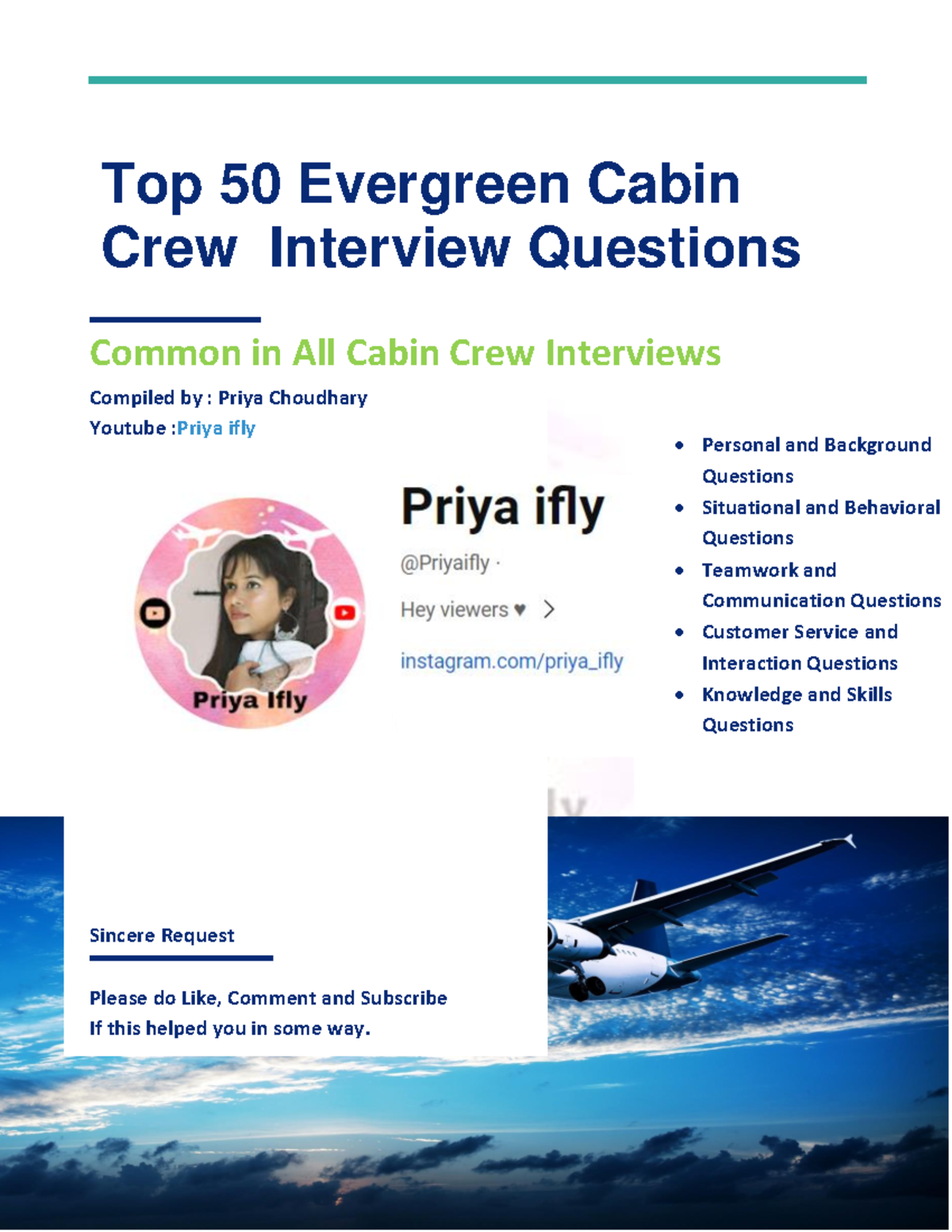 Cabin Crew All Times Top 50 questions with Tips and sample answers ...