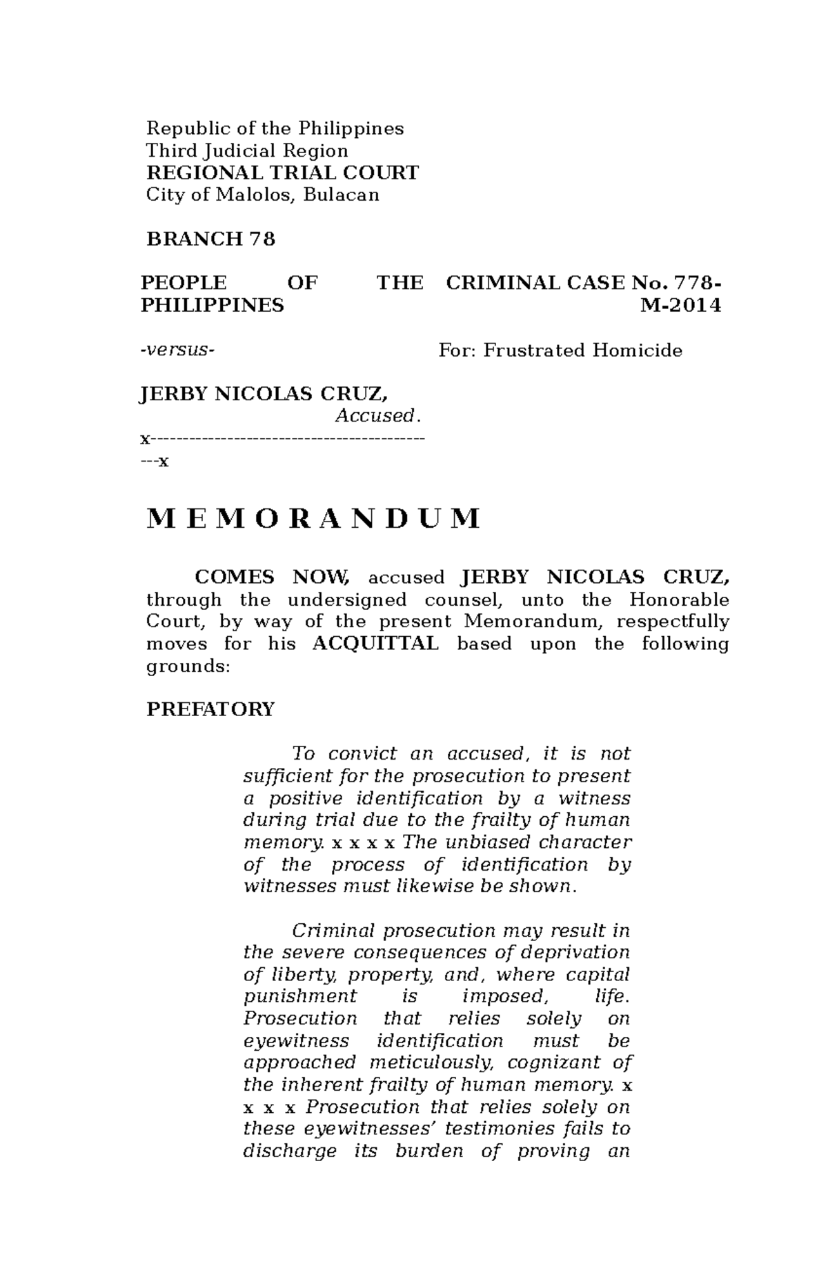 Draft Memo - Jerby - This is a requirement - Republic of the ...