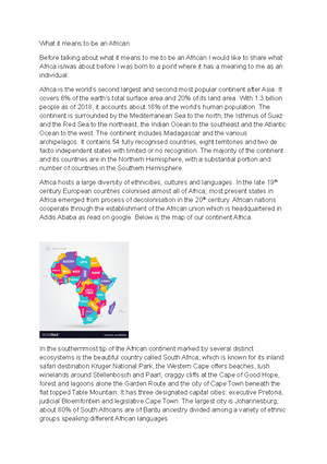 Unit 1 - Essay - Define African Philosophy - Using at least one of the ...